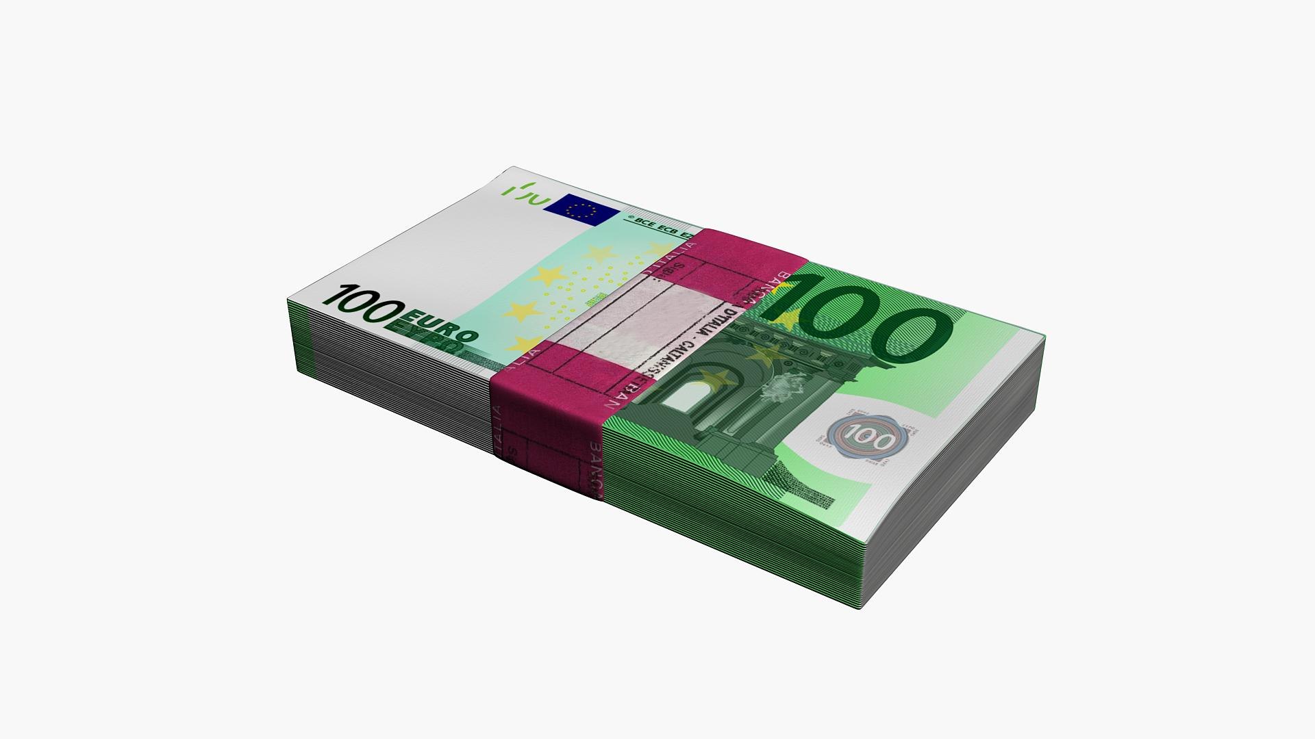 100 Euro Banknotes 3D Model - TurboSquid 2331783