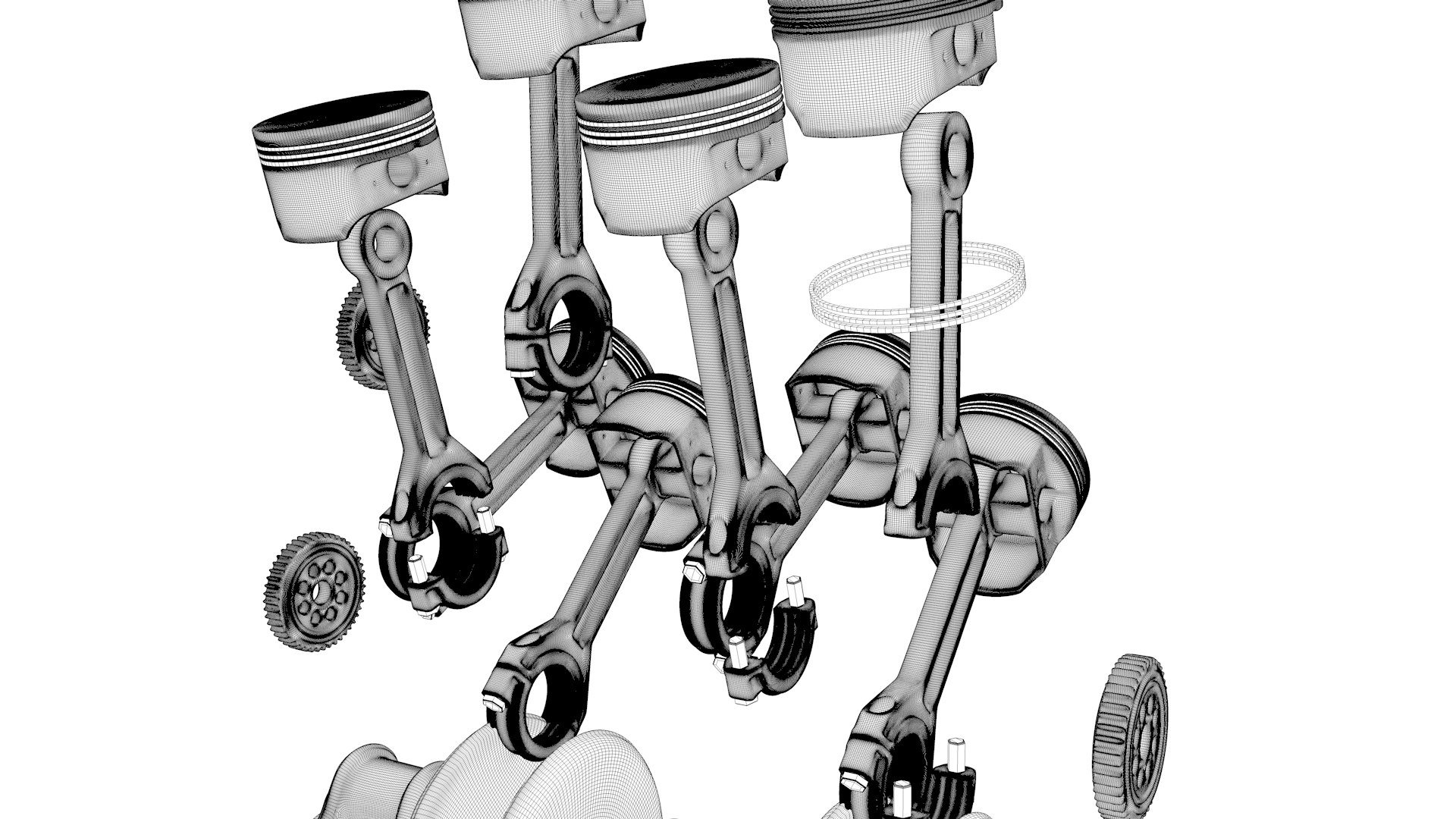 Engine Piston 3D Model - TurboSquid 1737246
