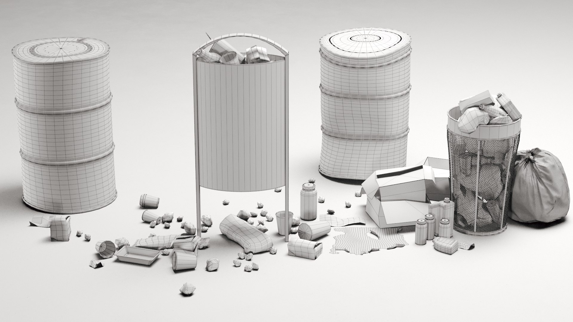 Street Trash Model - TurboSquid 1949407