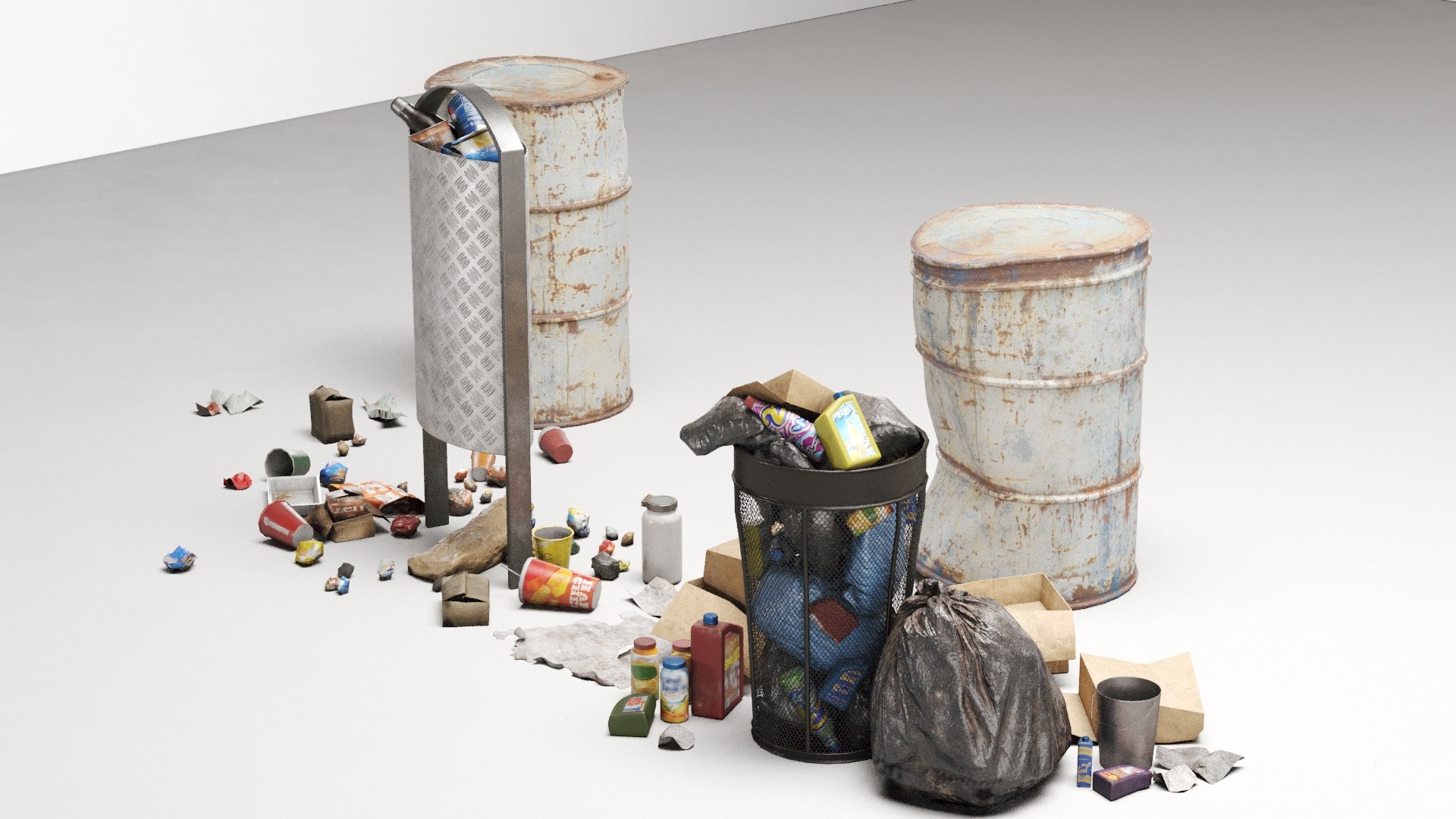 Street Trash Model - TurboSquid 1949407