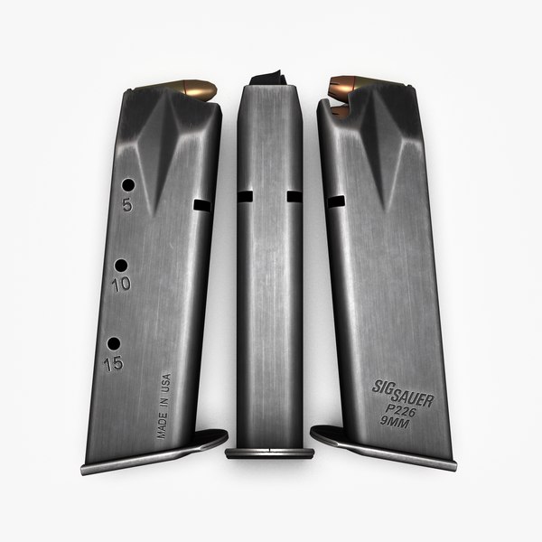 sig sauer p226 9mm pistol 3d obj