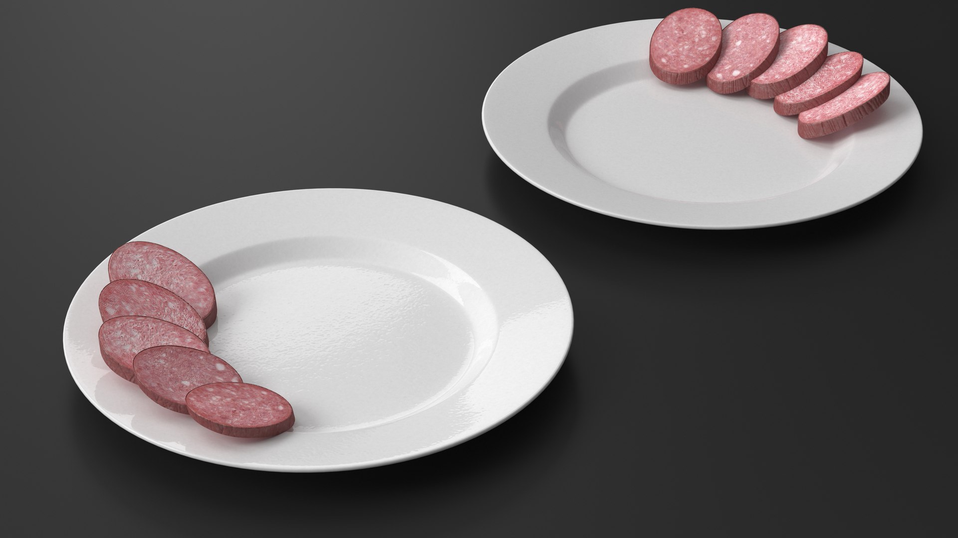 Half Smoked Sausage On Plate 3D Model - TurboSquid 2195774