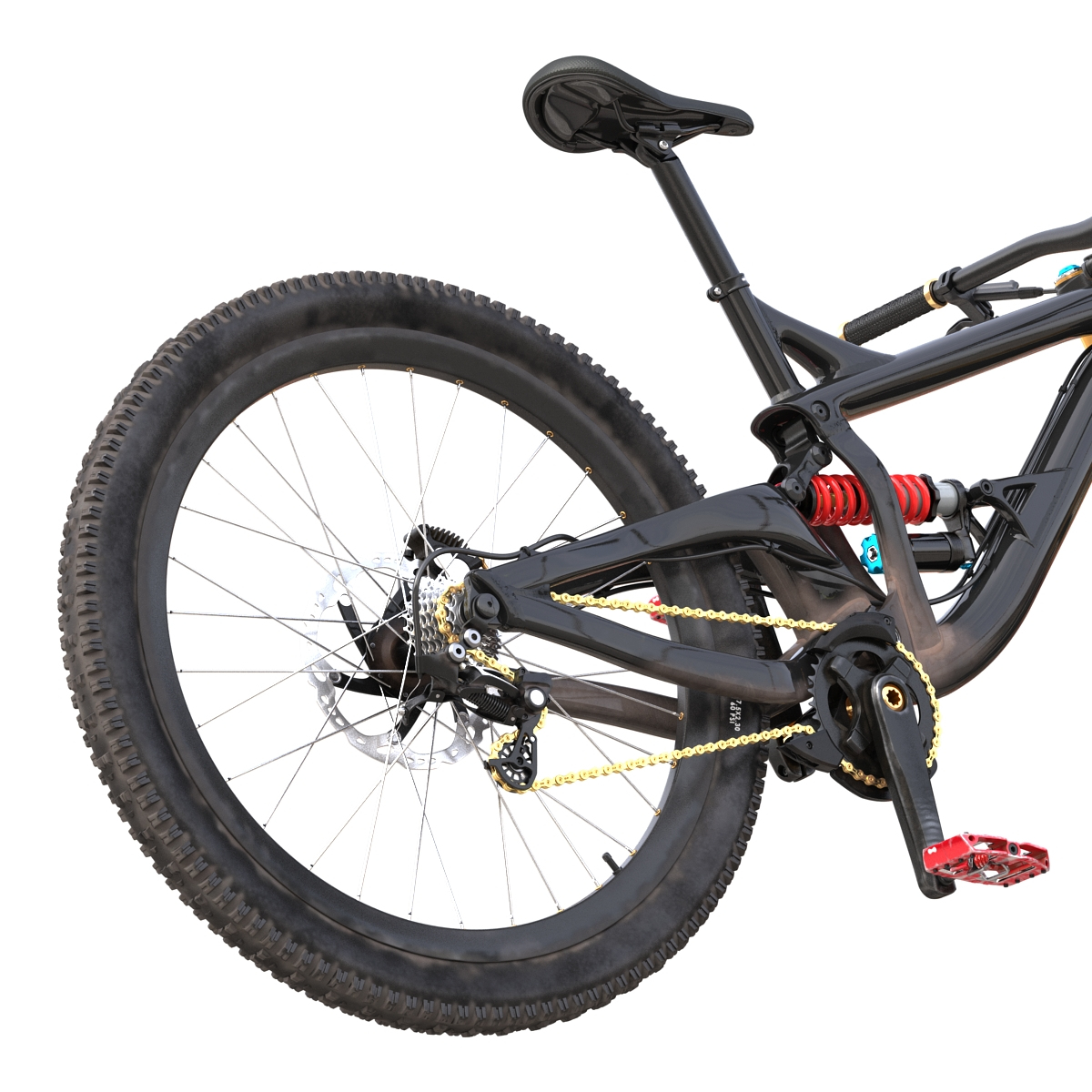 3d mountain bike generic rigged model
