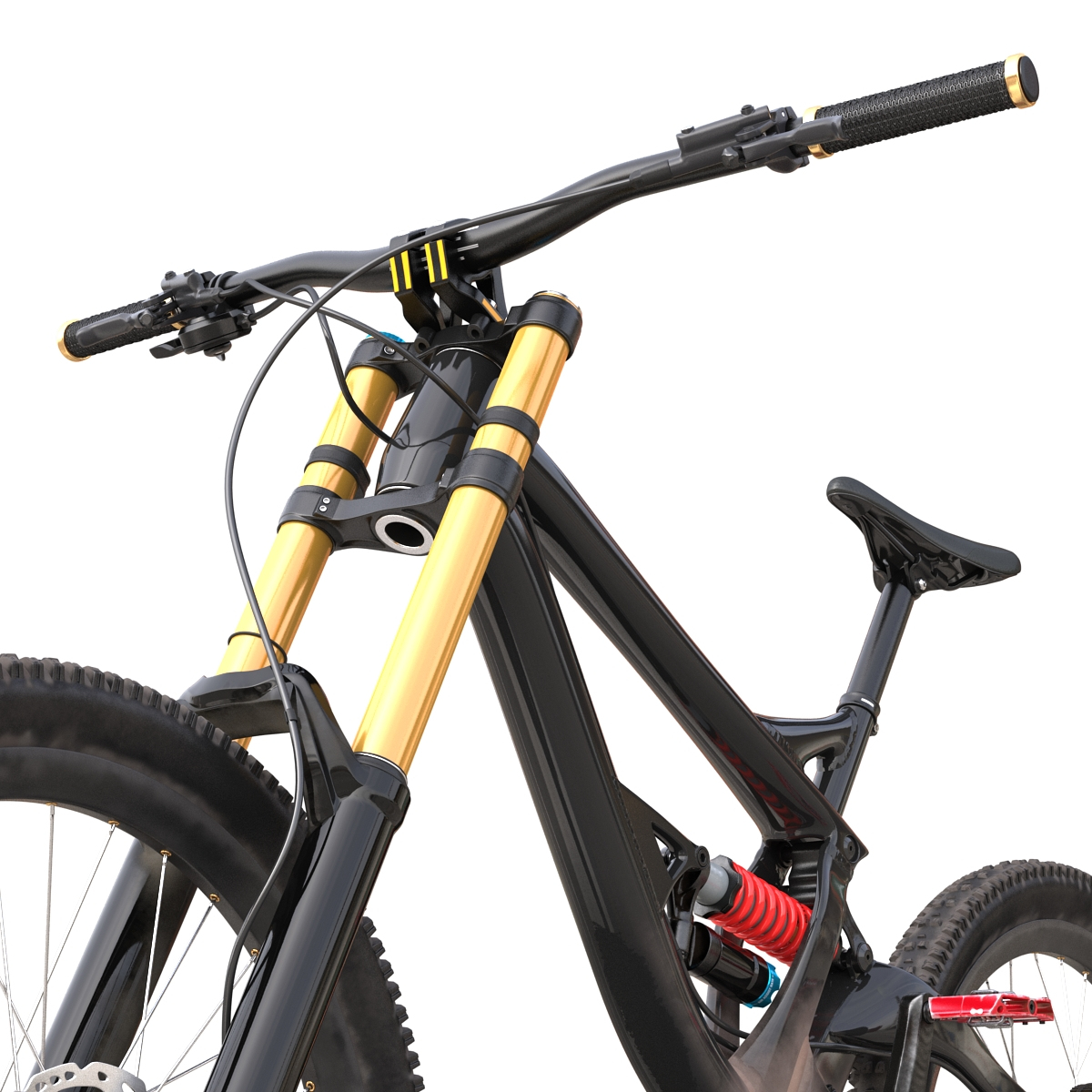 3d mountain bike generic rigged model