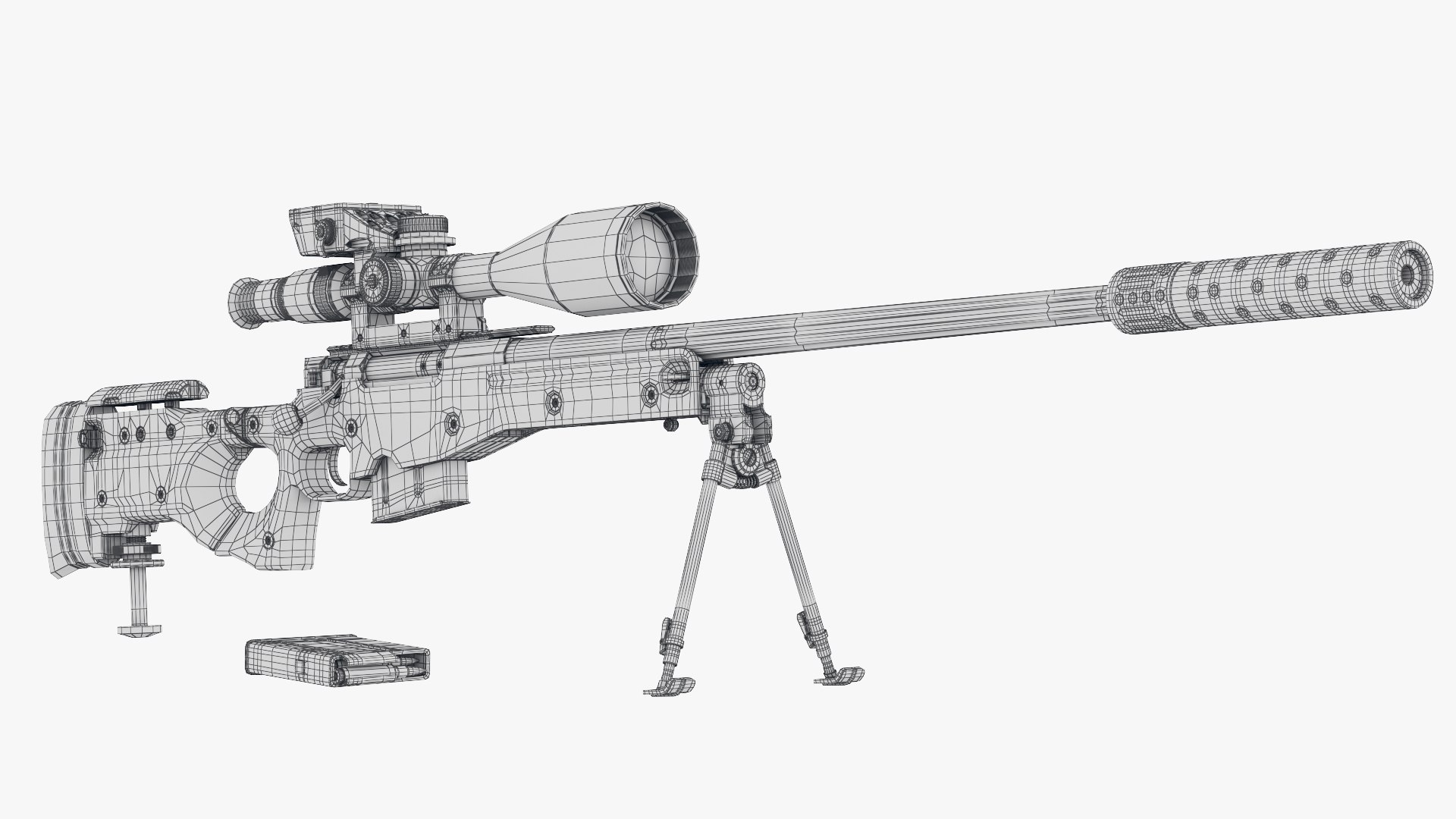 3D Accuracy International AWM L115A3 Green Model - TurboSquid 1873433