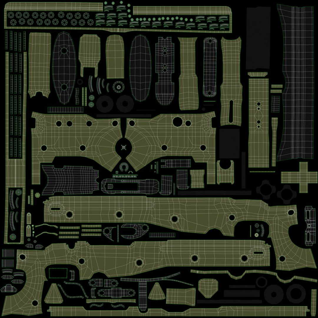 3D Accuracy International AWM L115A3 Green Model - TurboSquid 1873433