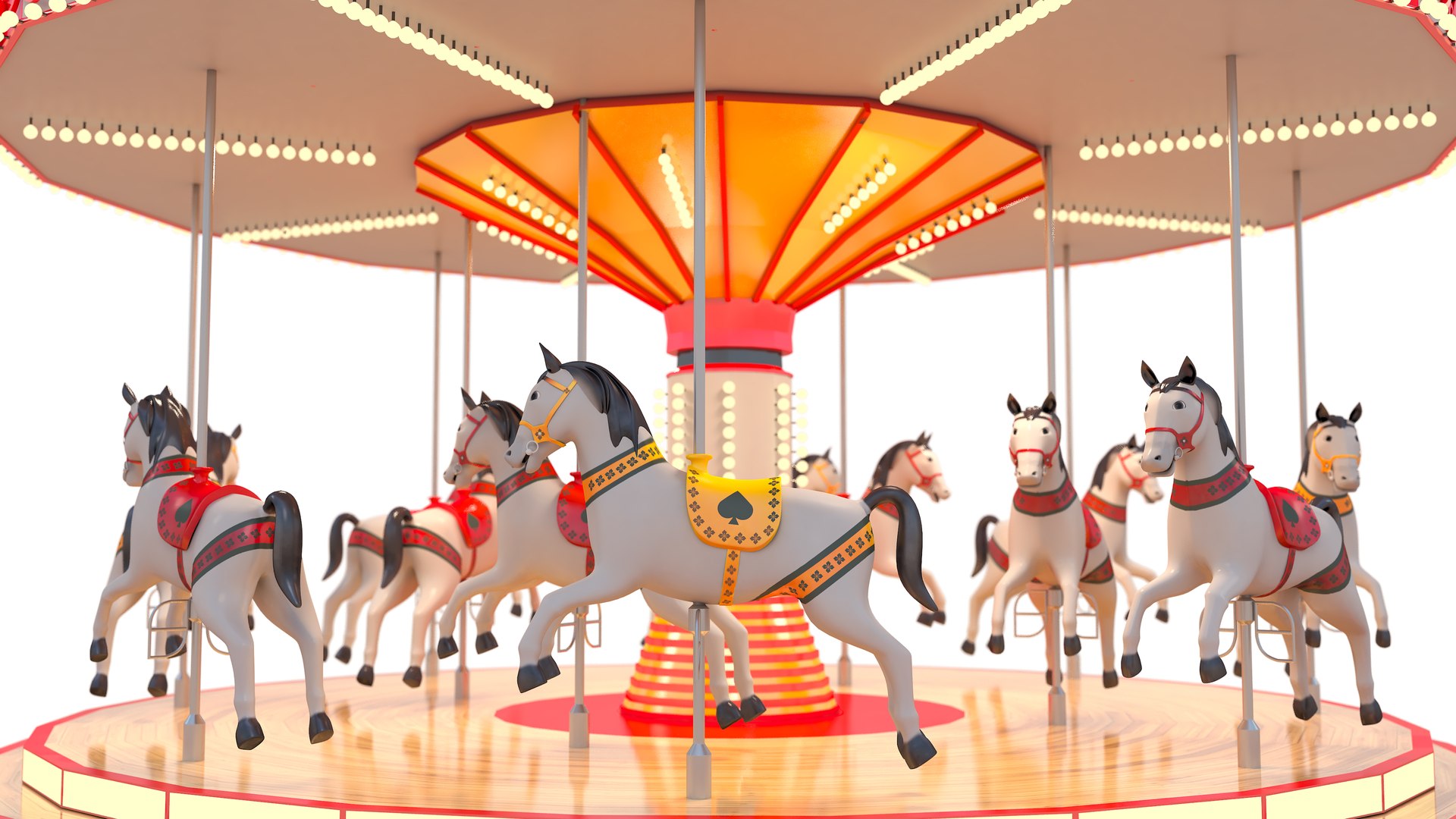 3D Model Horse Carousel - TurboSquid 2268702