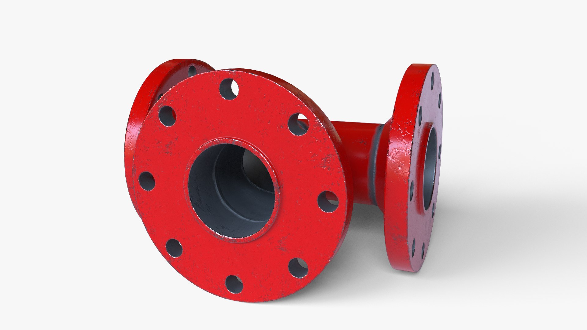 T Pipe DN100 Red 3D Model - TurboSquid 2039814