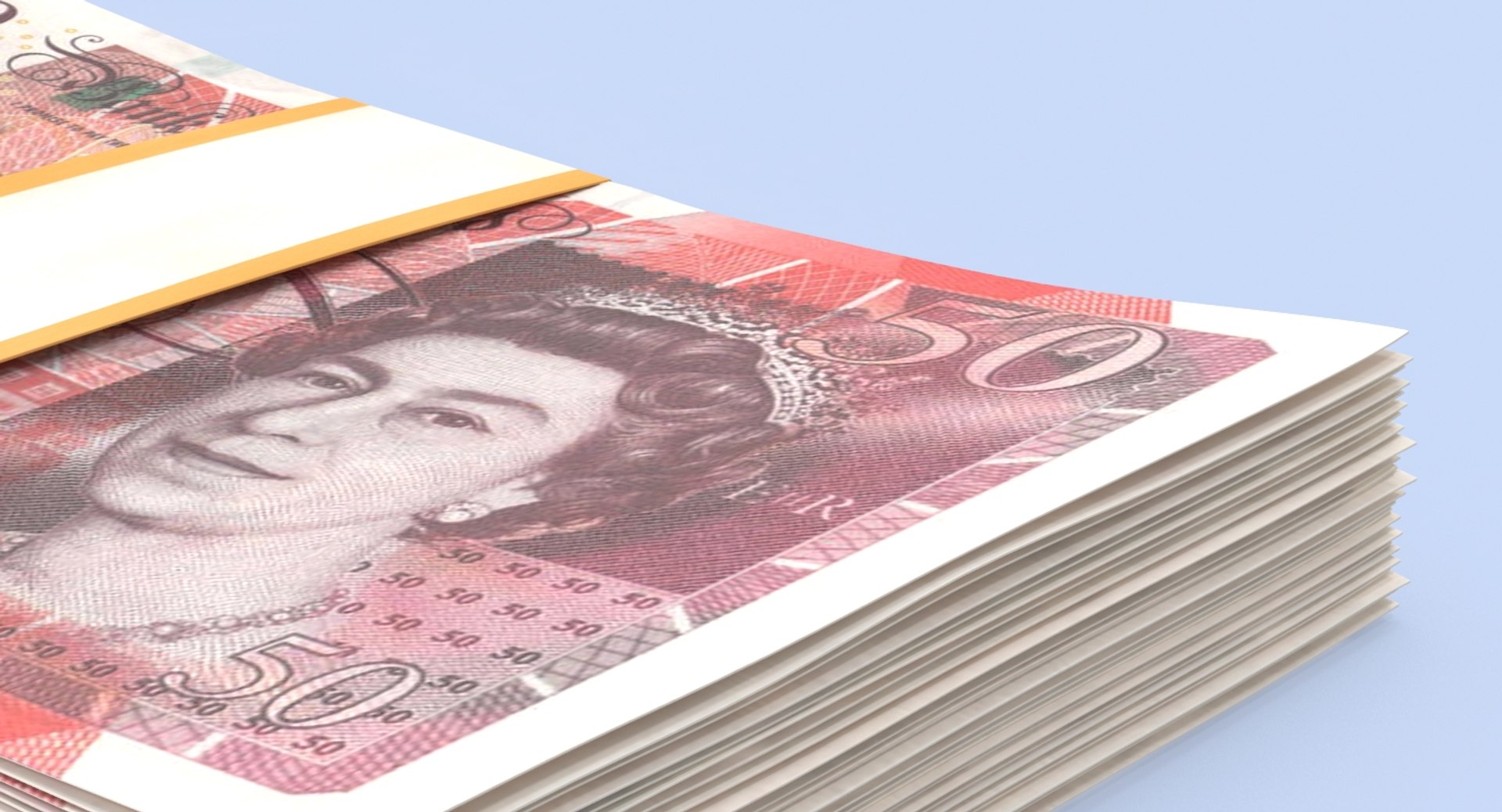 3D 50-pound-note---stack Model | 1145029 | TurboSquid