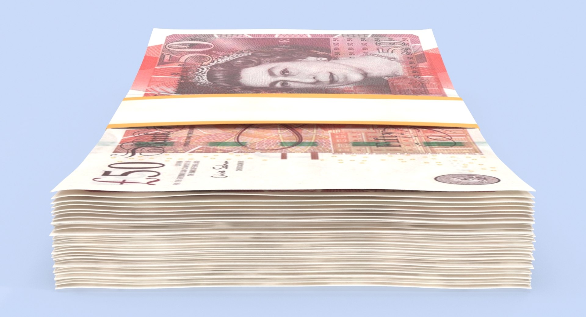 3D 50-pound-note---stack Model | 1145029 | TurboSquid