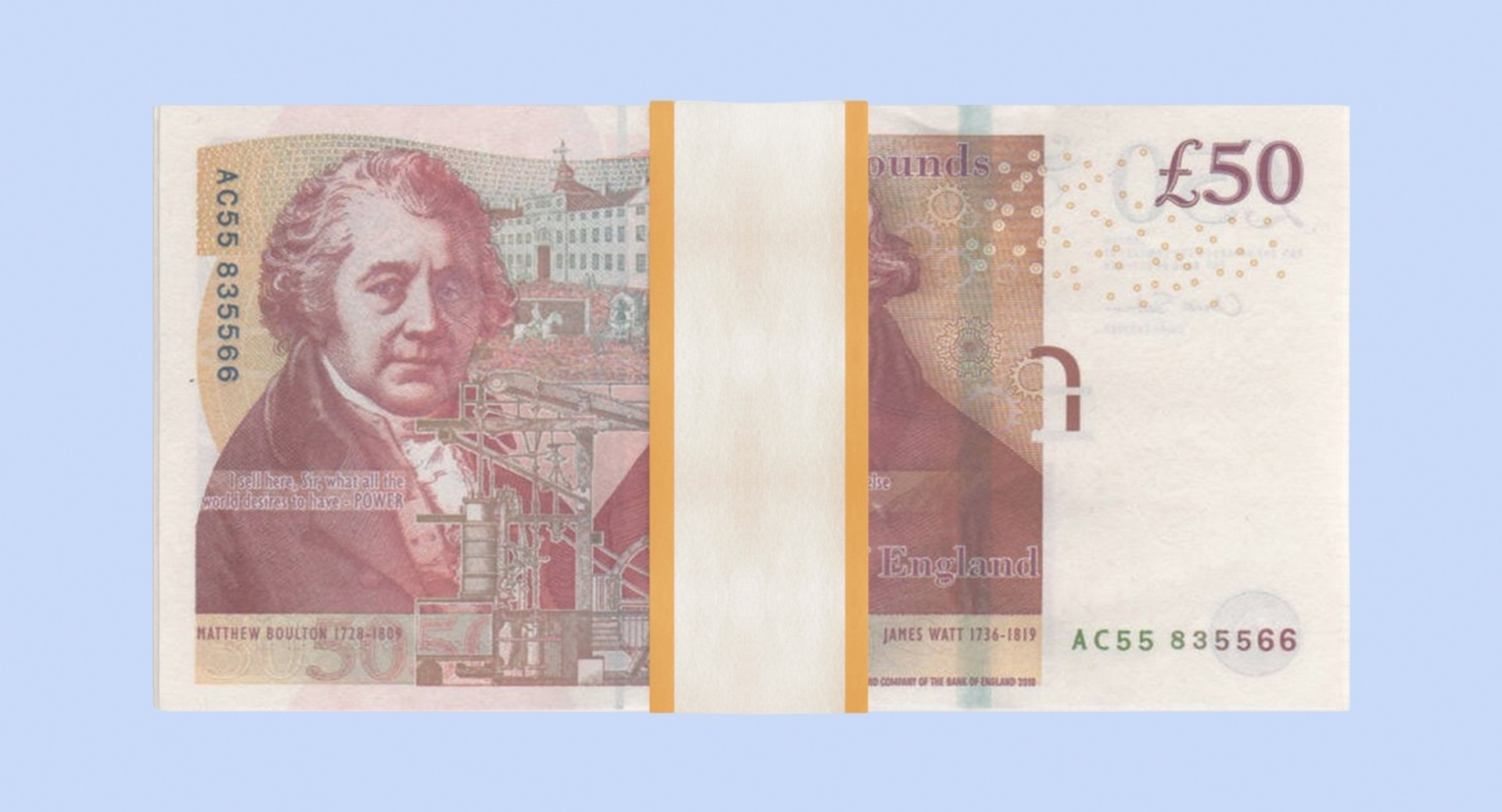 3D 50-pound-note---stack Model | 1145029 | TurboSquid