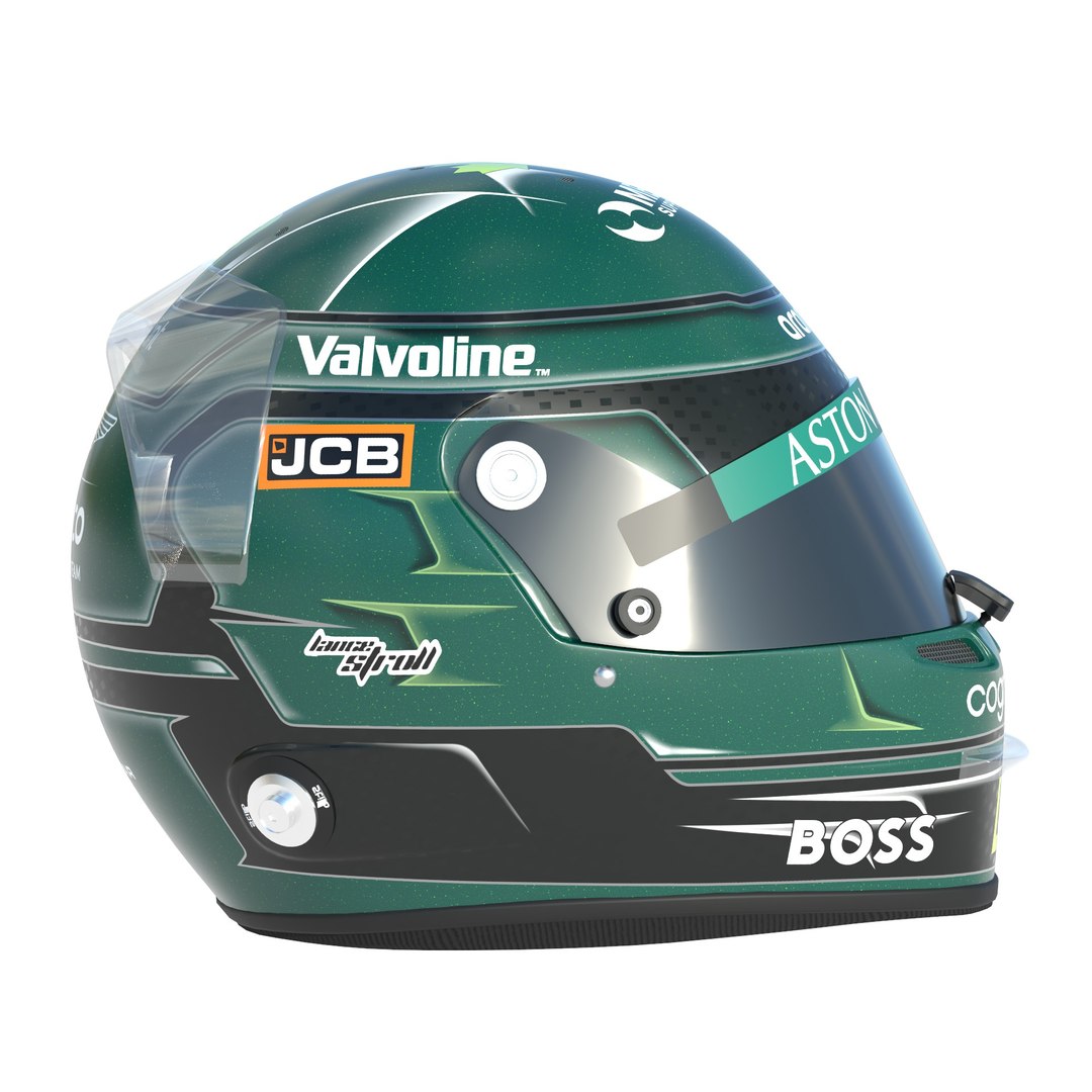 3D Model F1 Lance Stroll Helmet 2024 - TurboSquid 2251905