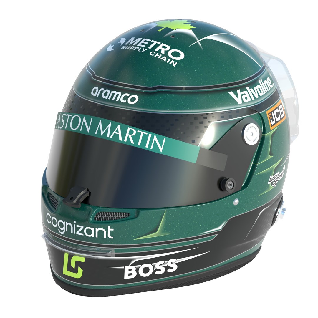 3D Model F1 Lance Stroll Helmet 2024 - TurboSquid 2251905