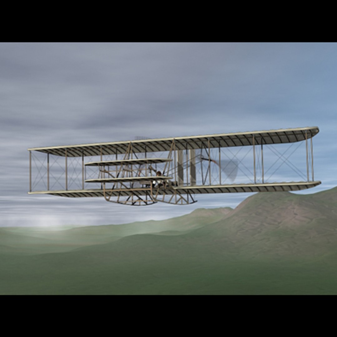 1903 wright flyer 3d model