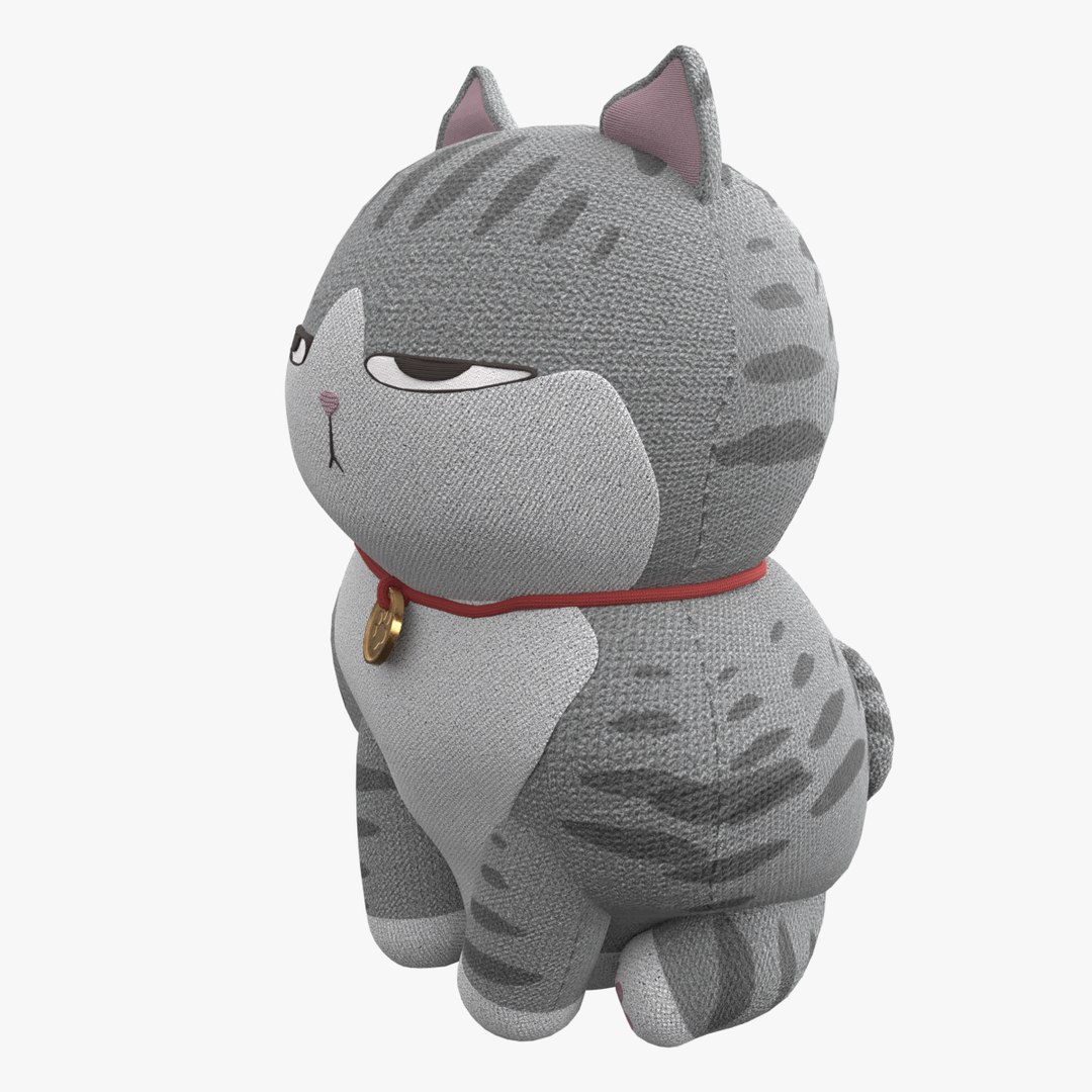 3D Cute cat soft toy - TurboSquid 1871574
