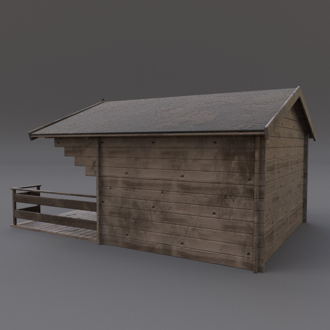 3d Model Wooden Shed