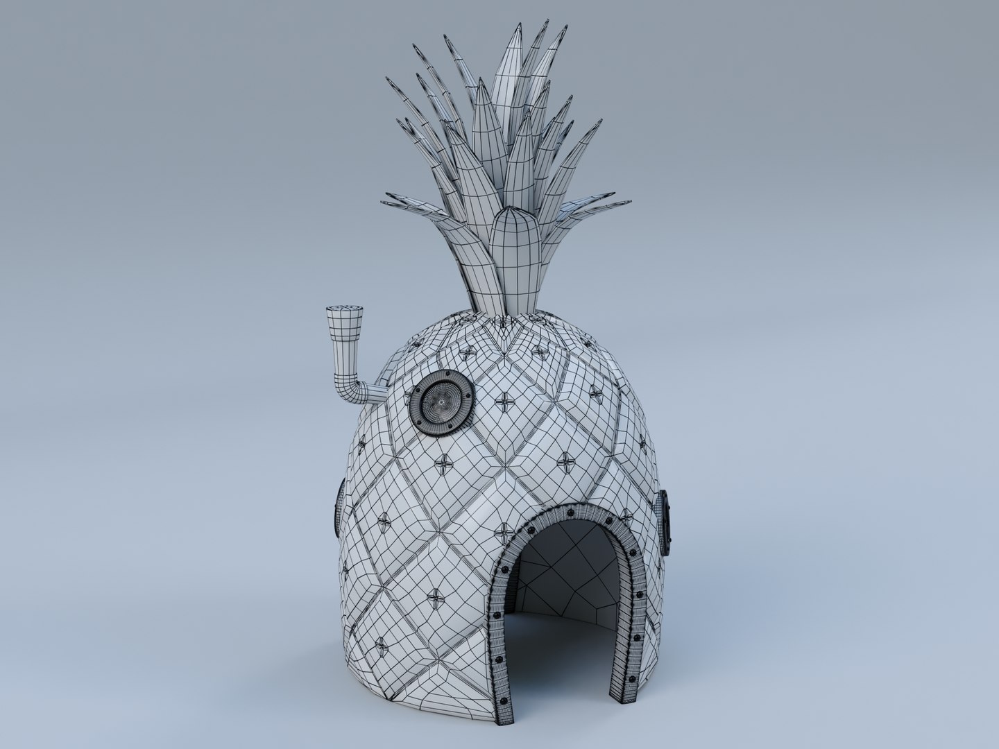 3D House Spongebob Pineapple Model - TurboSquid 1203267