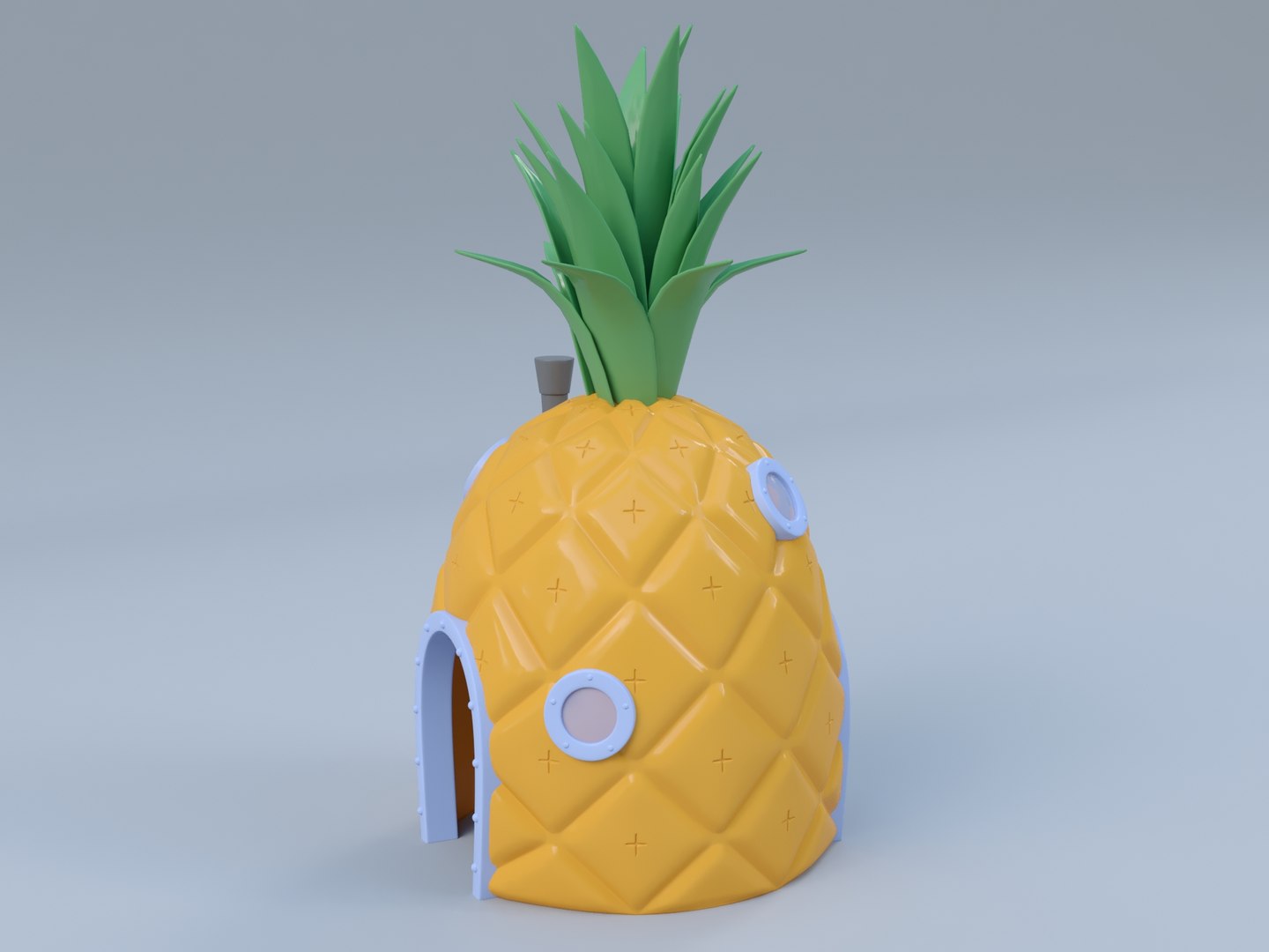 3D House Spongebob Pineapple Model - TurboSquid 1203267
