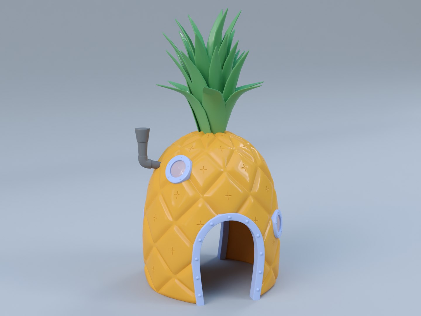 3D House Spongebob Pineapple Model - TurboSquid 1203267
