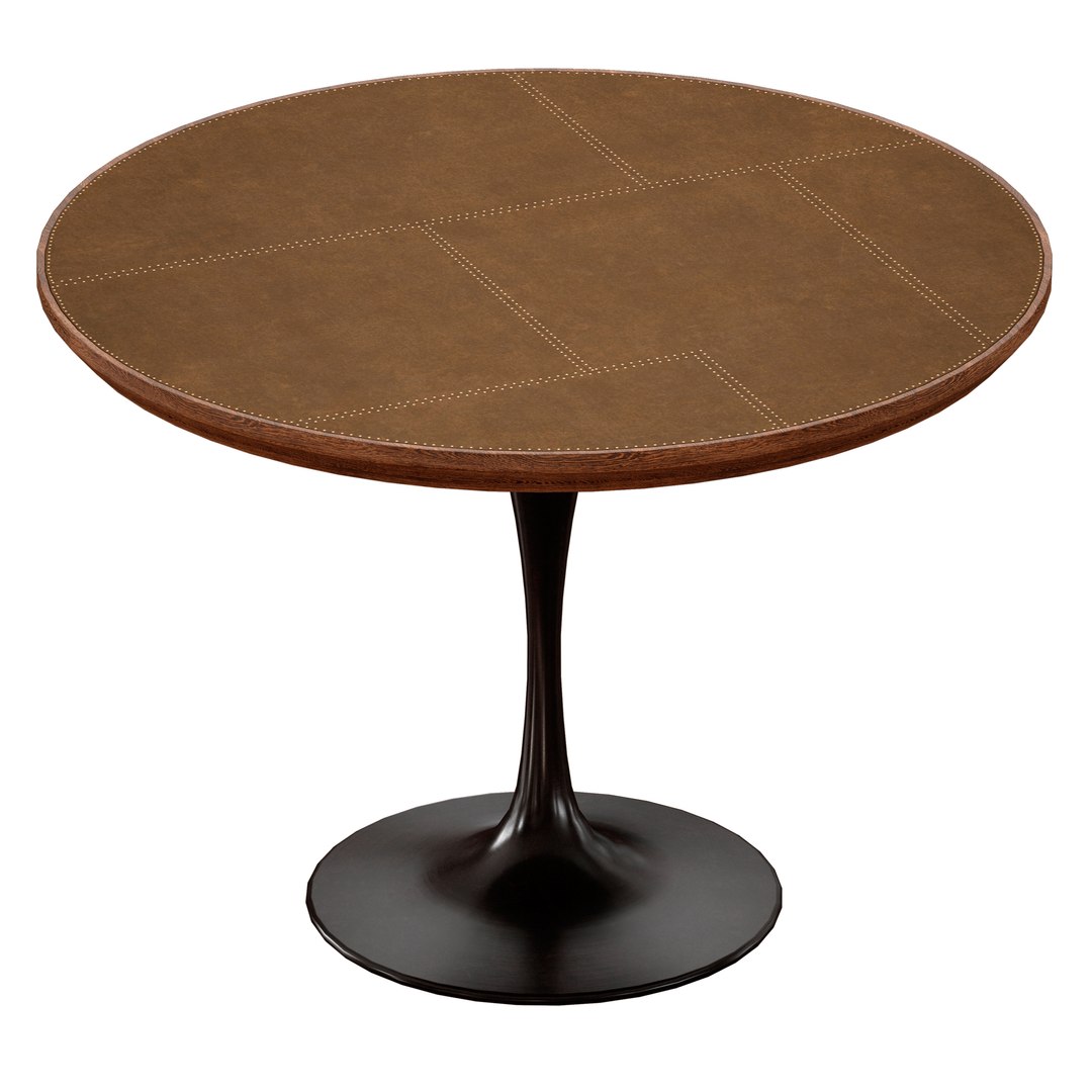 3D model Penn Patchwork Bronze 42 Pedestal Base Dining Table ...