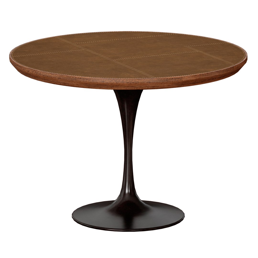 3D model Penn Patchwork Bronze 42 Pedestal Base Dining Table ...
