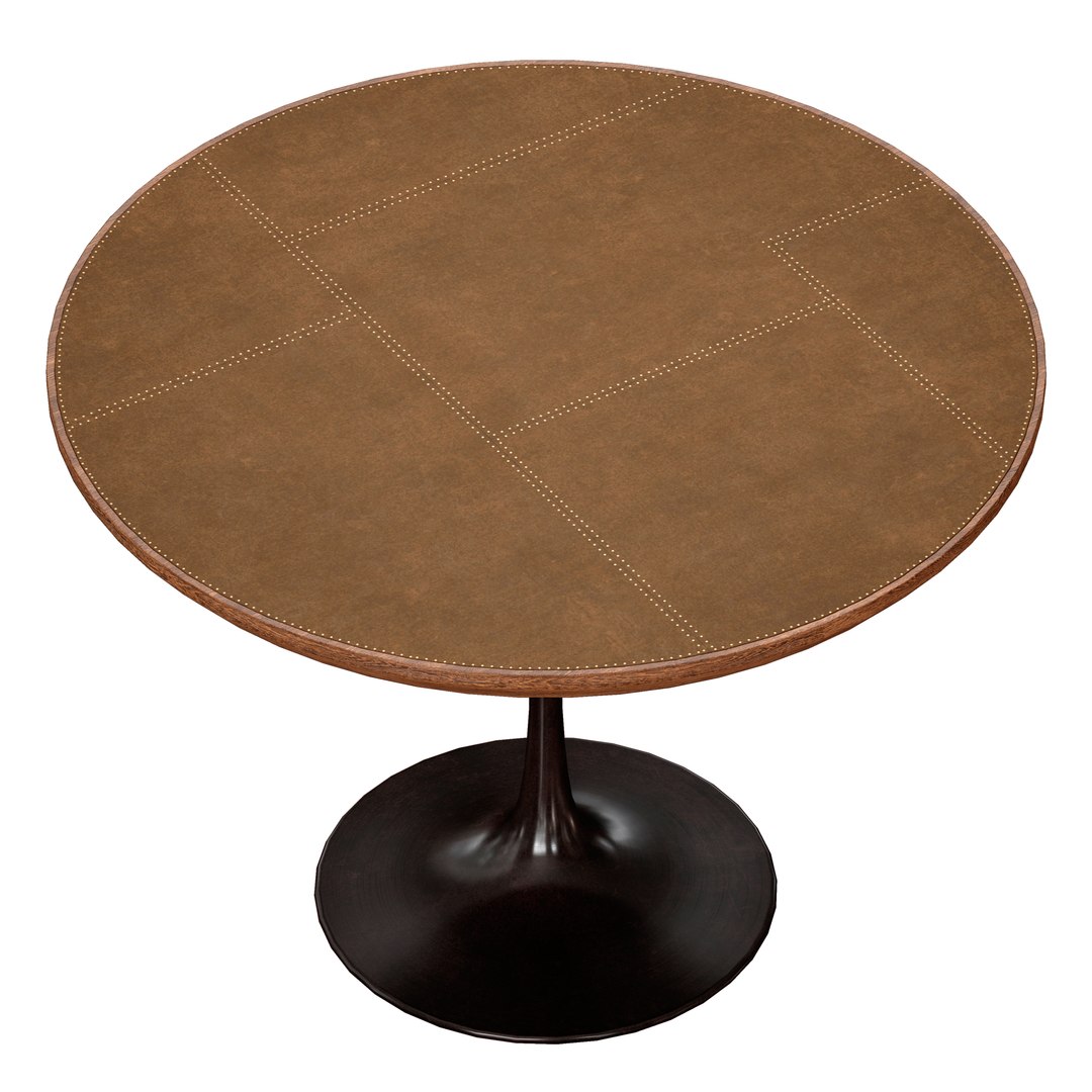 3D model Penn Patchwork Bronze 42 Pedestal Base Dining Table ...