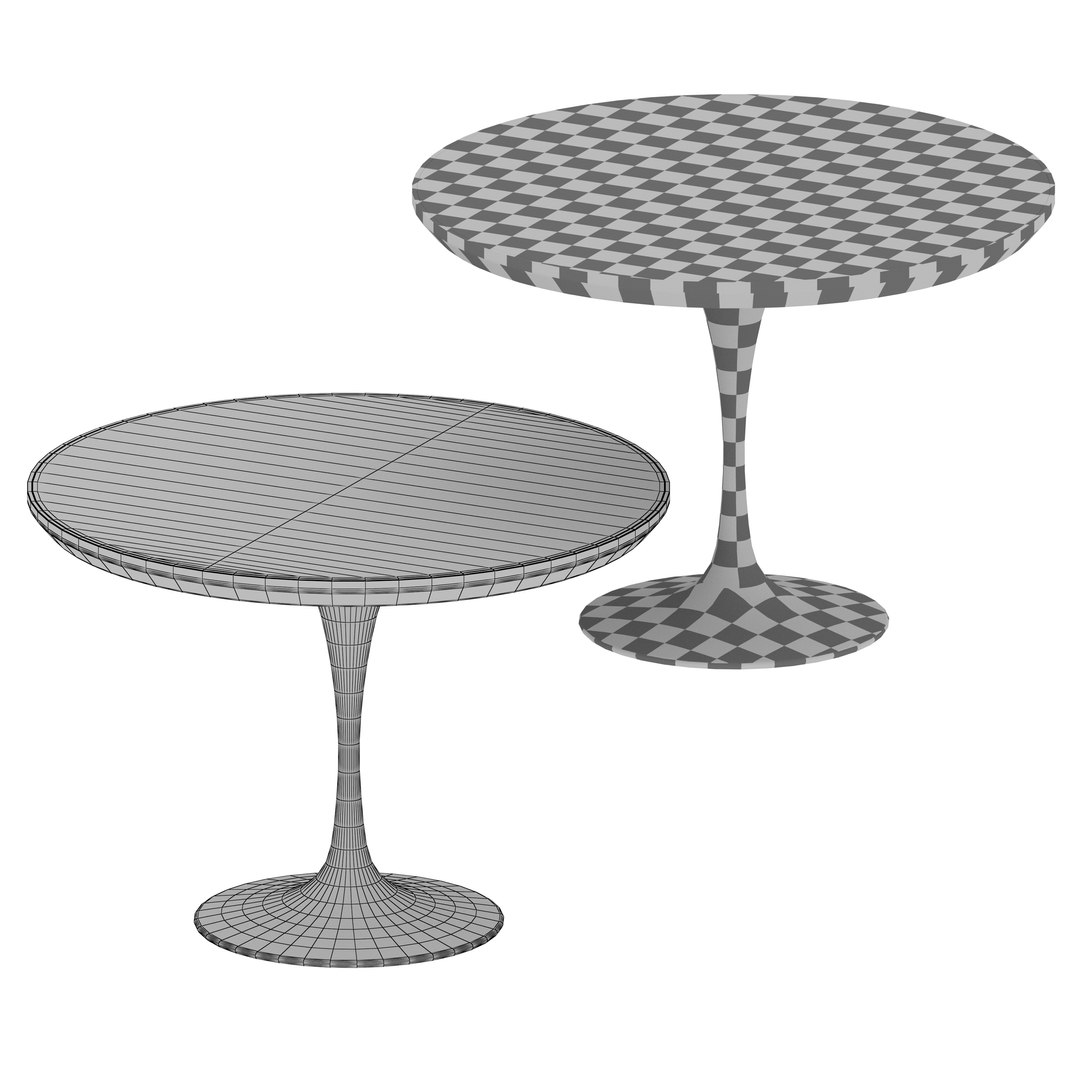 3D model Penn Patchwork Bronze 42 Pedestal Base Dining Table ...