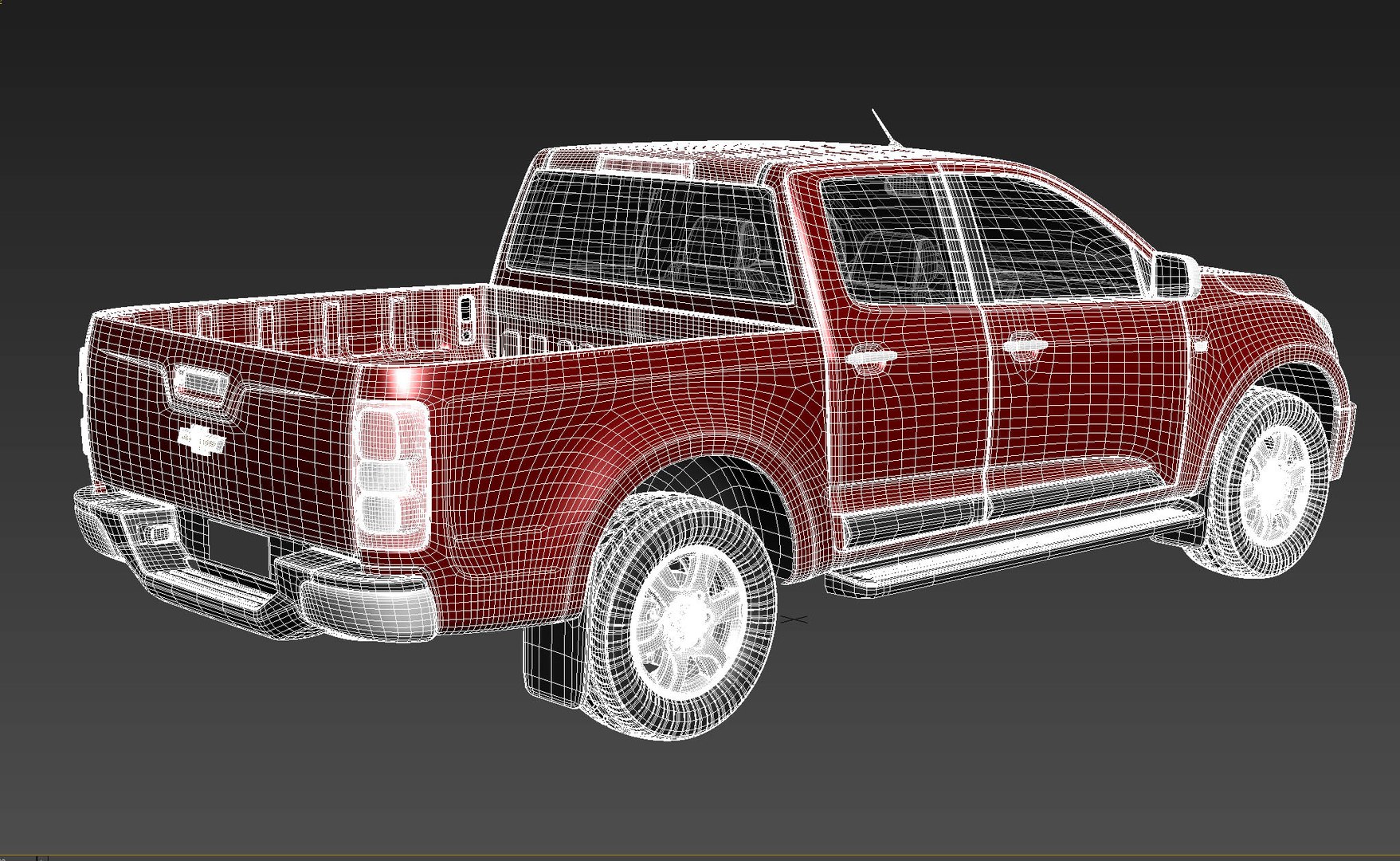 3d Chevrolet Colorado 2012 Pickup Model