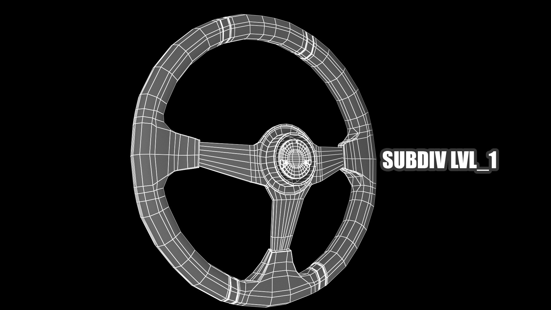 3D Sports Car Steering Wheel 03 Model - TurboSquid 2317992