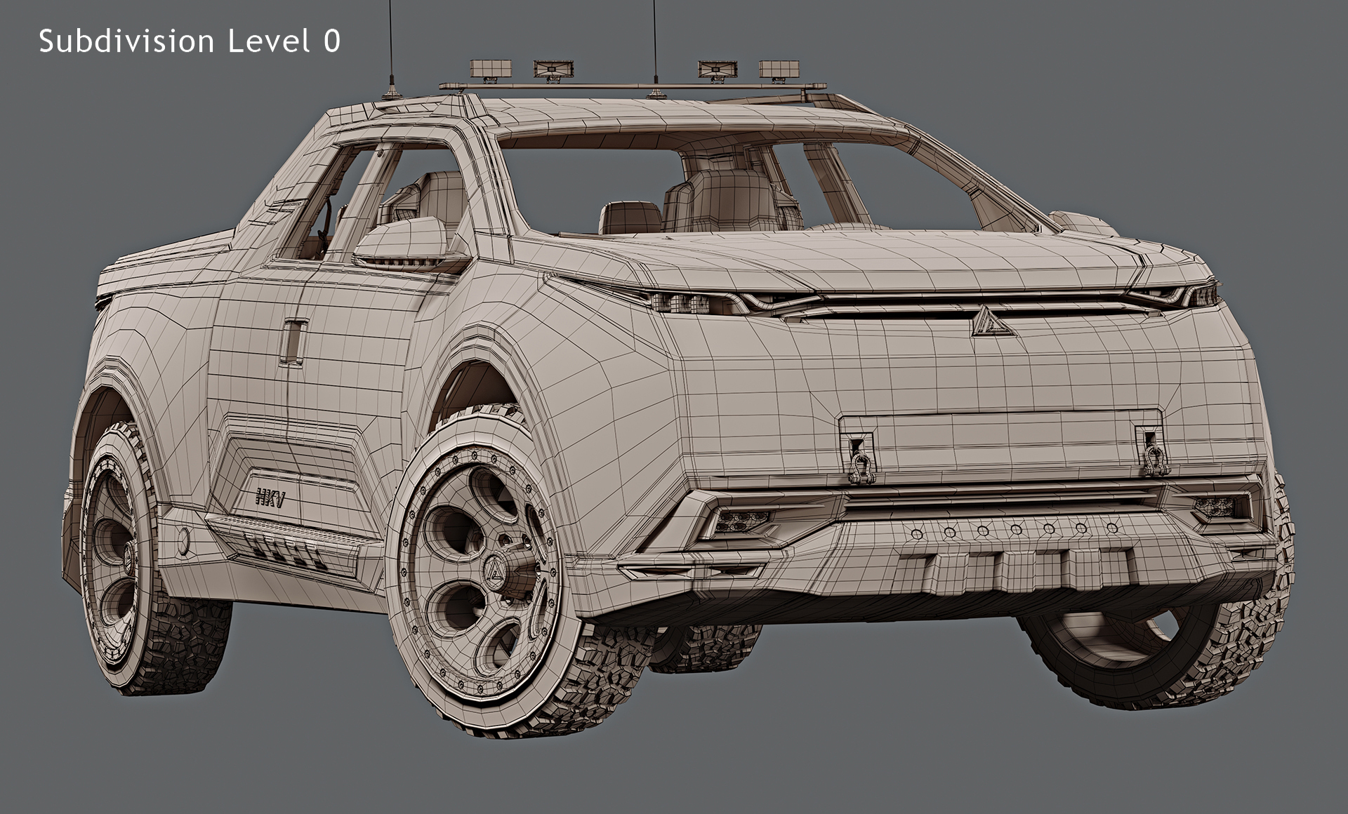 Futuristic pickup truck 3D - TurboSquid 1597450