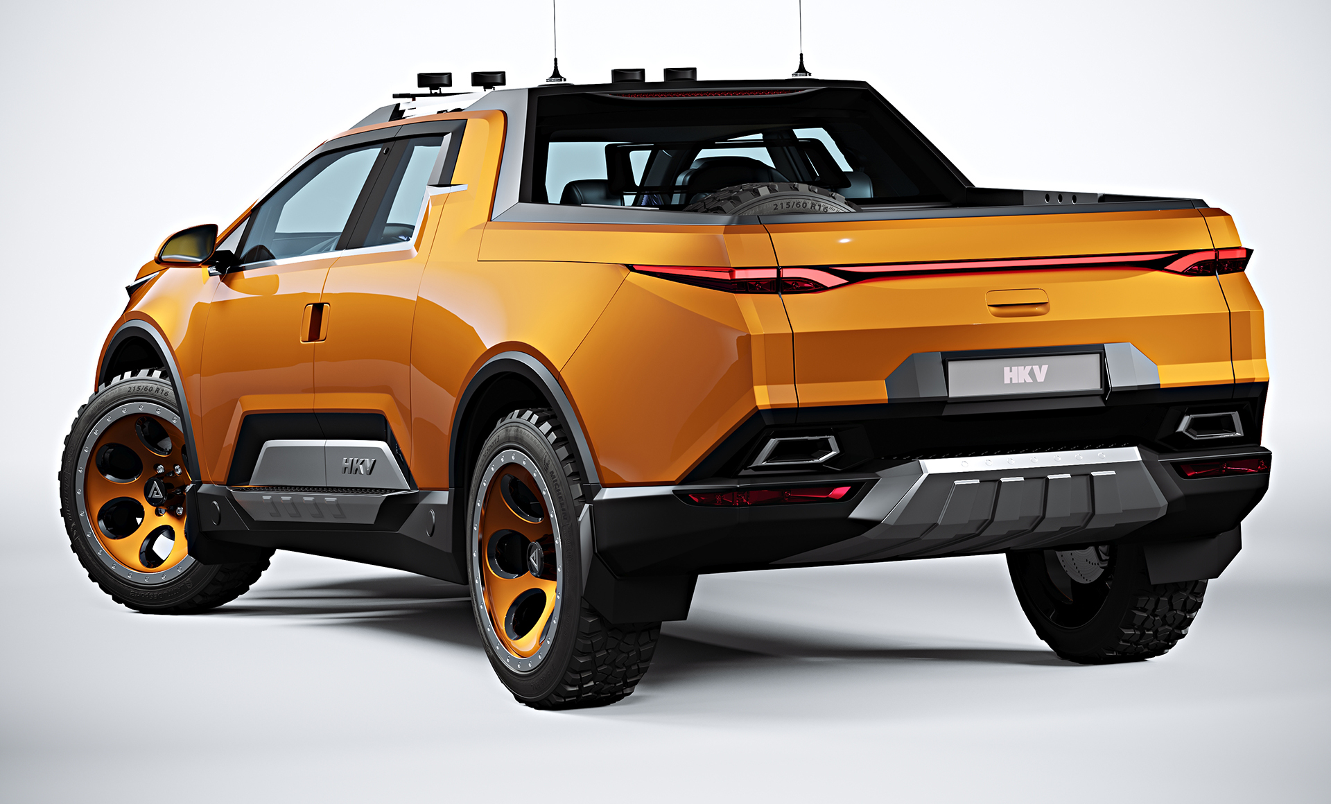 Futuristic pickup truck 3D - TurboSquid 1597450