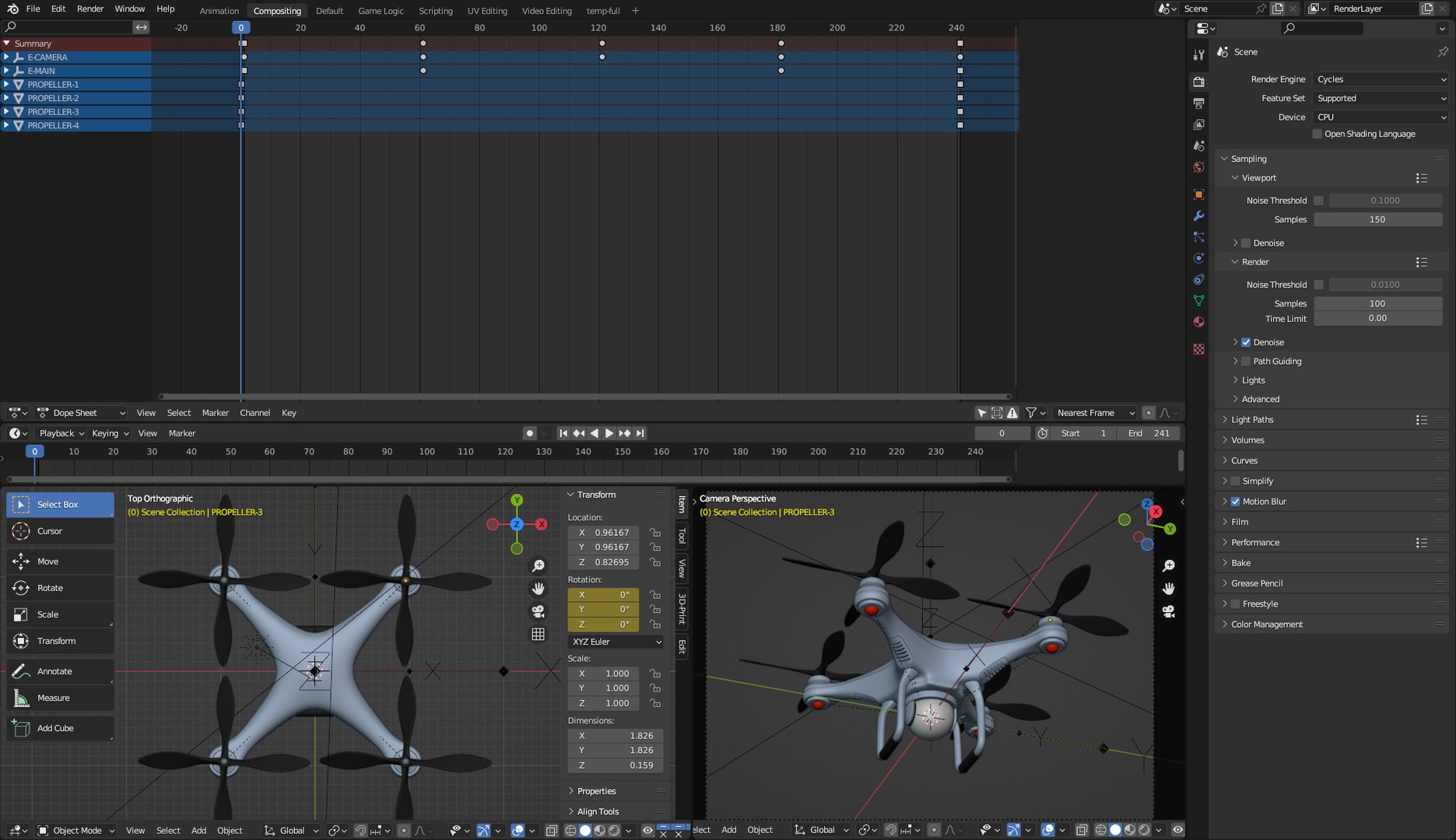 Flying Drone Animation 3D - TurboSquid 2349670