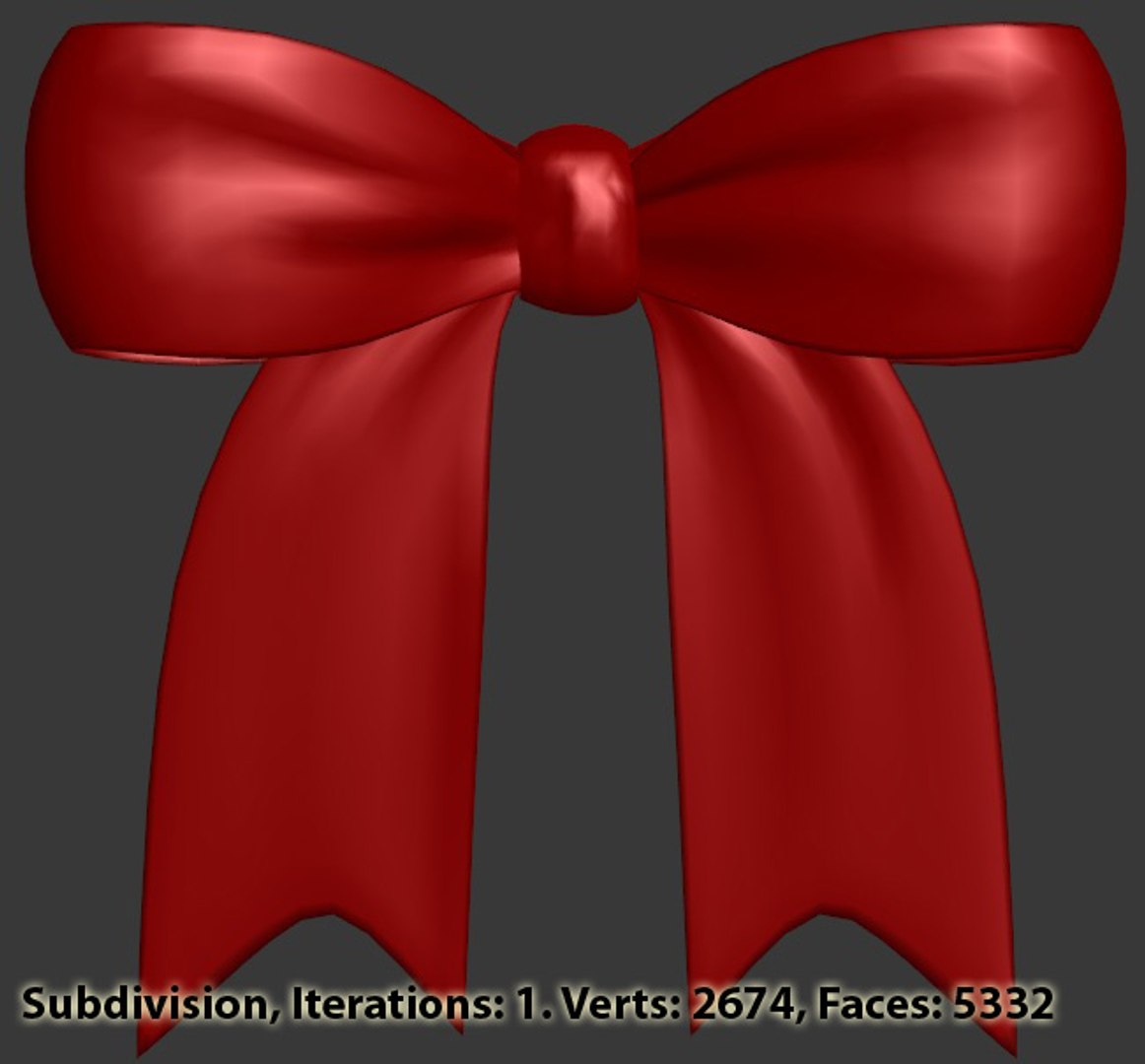 3d Model Ribbon Bow