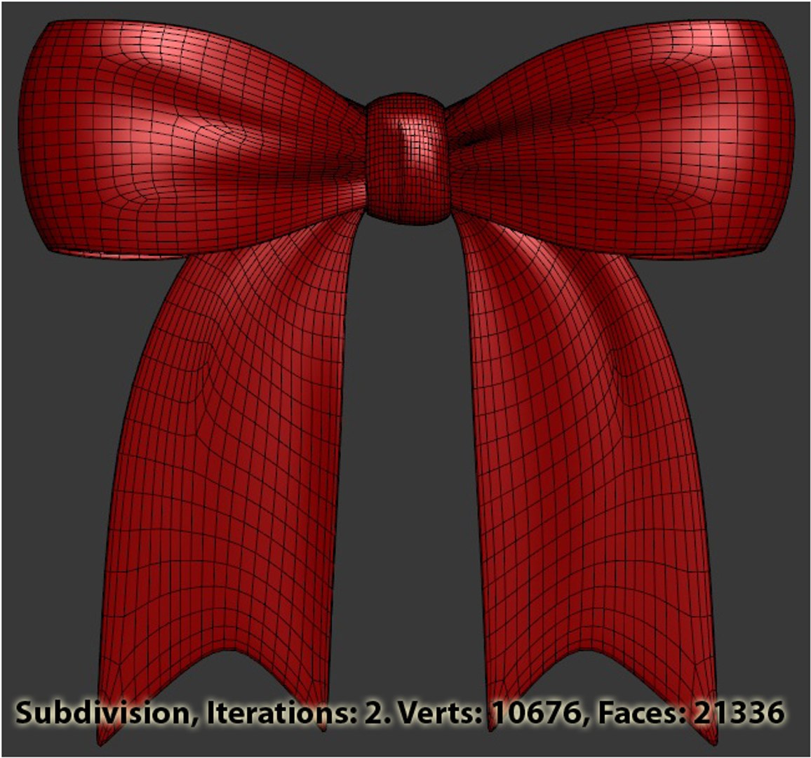 3d Model Ribbon Bow