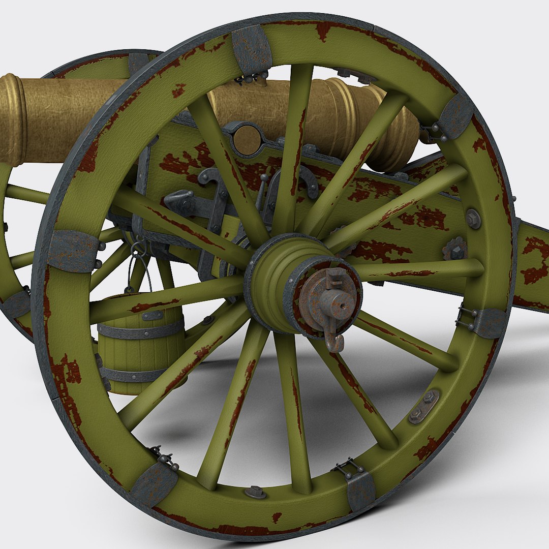 3d Model Cannon Licorne Howitzers