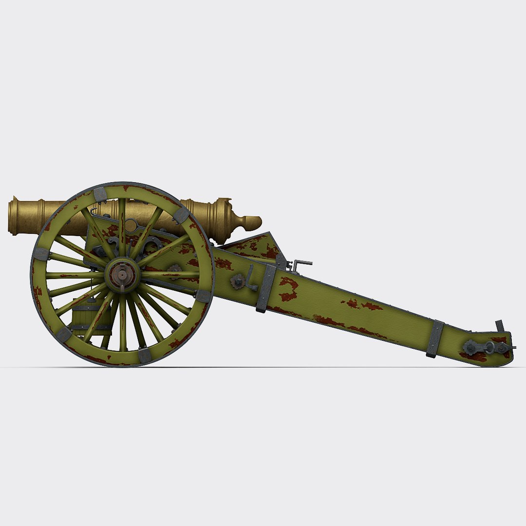 3d Model Cannon Licorne Howitzers