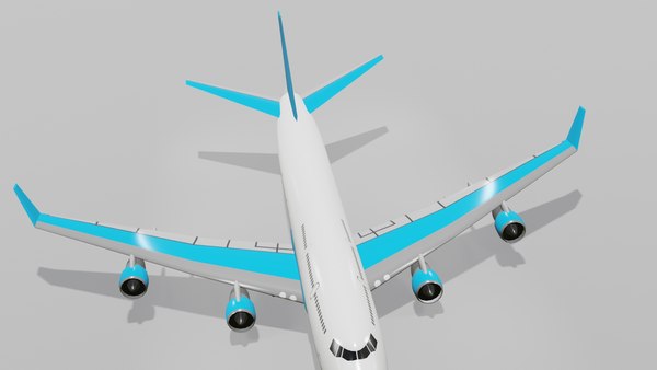 Boeing 747 blue custom texture 3D model - TurboSquid 2035300