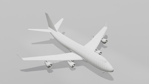 Boeing 747 blue custom texture 3D model - TurboSquid 2035300