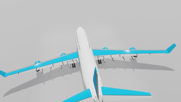 Boeing 747 blue custom texture 3D model - TurboSquid 2035300