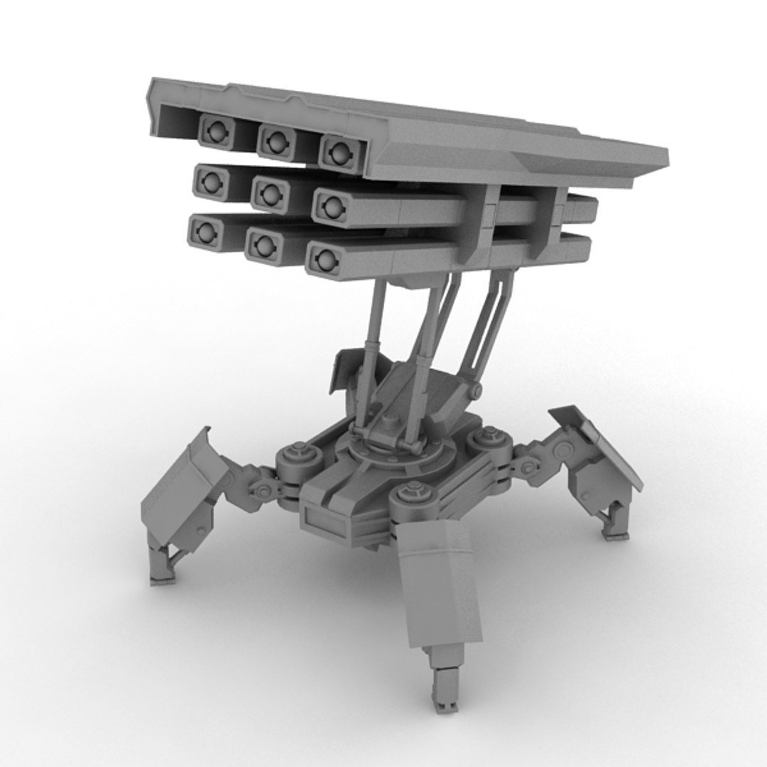 Walker Rocket Launcher 3d Model