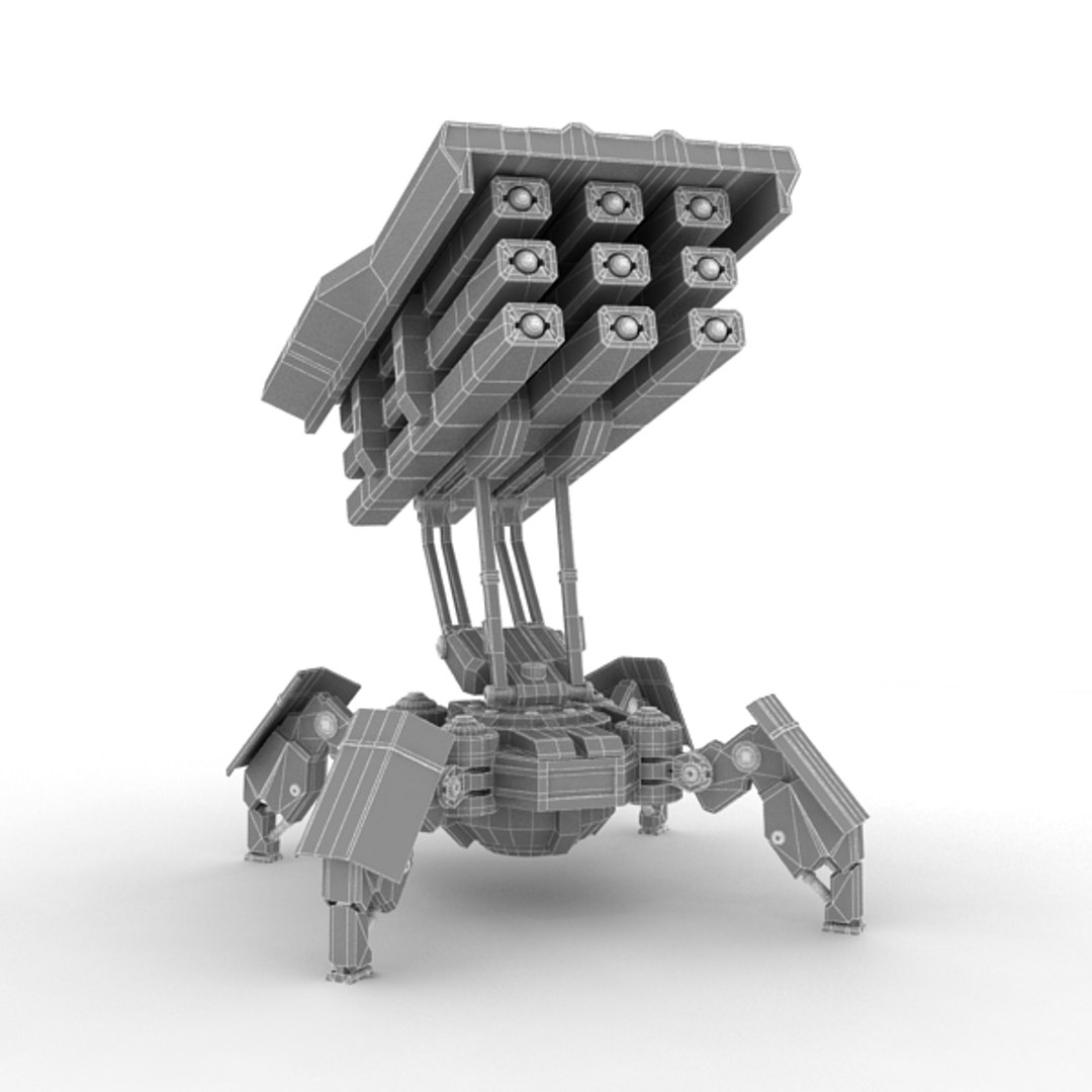 Walker Rocket Launcher 3d Model
