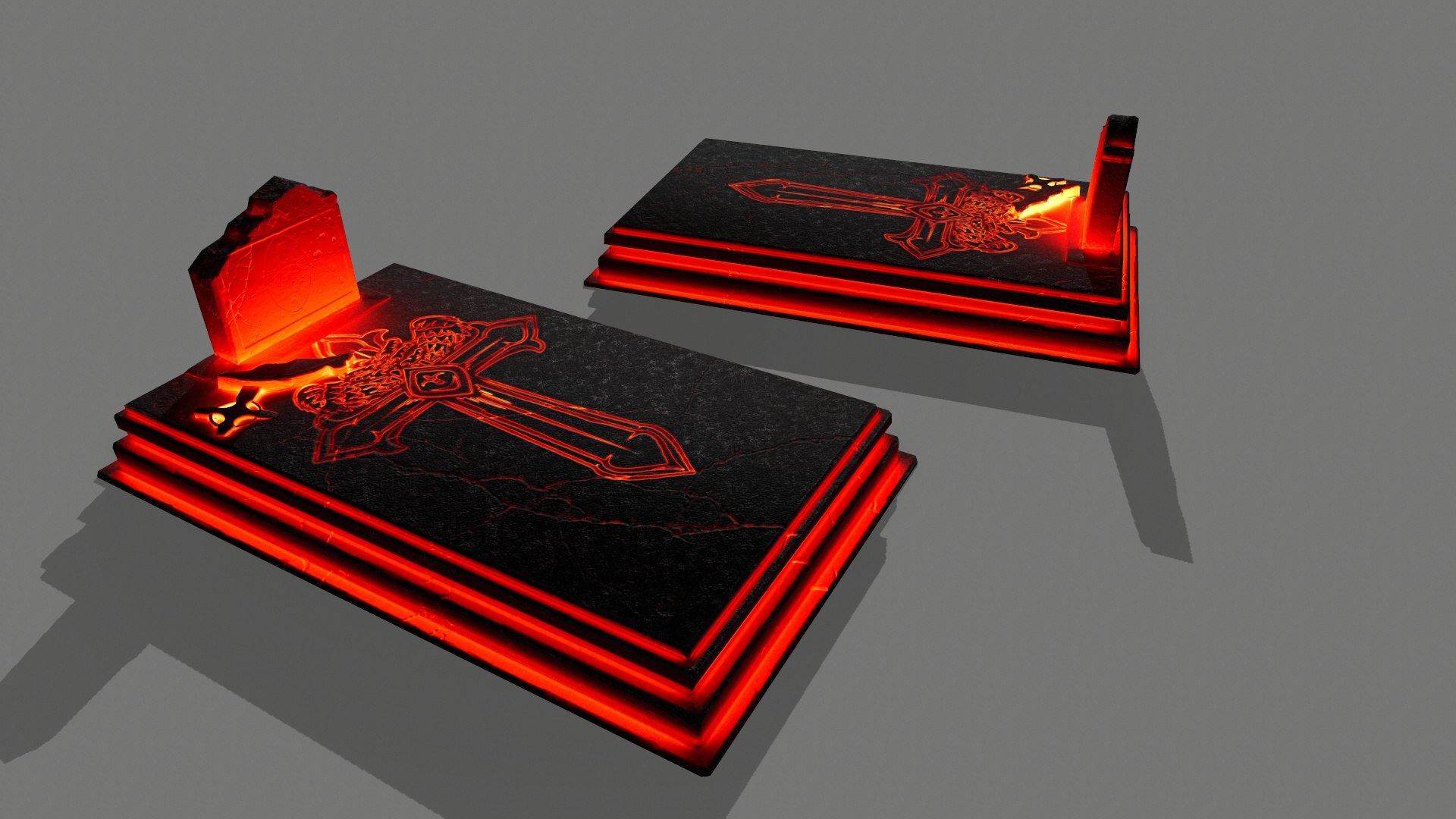 Skull Tombstone Model - TurboSquid 1632176