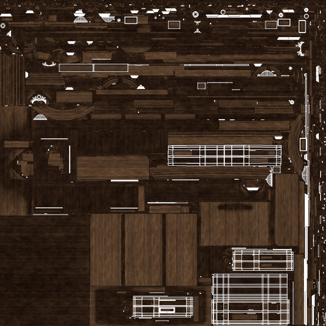 3D Model Baroque Wooden Doors - TurboSquid 2279853