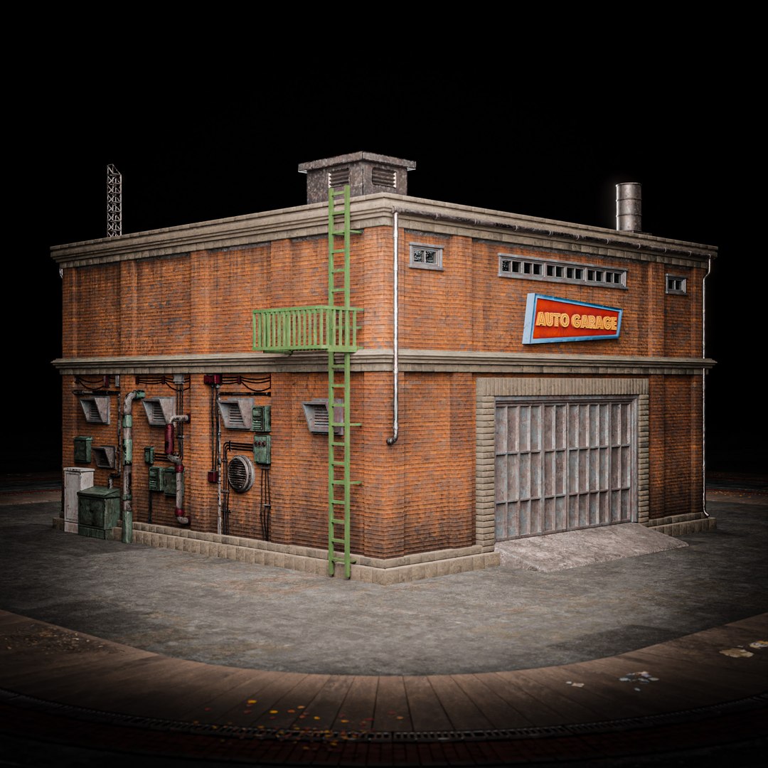 3D Model URBAN OLD BUILDING HORROR 1 - TurboSquid 2220562
