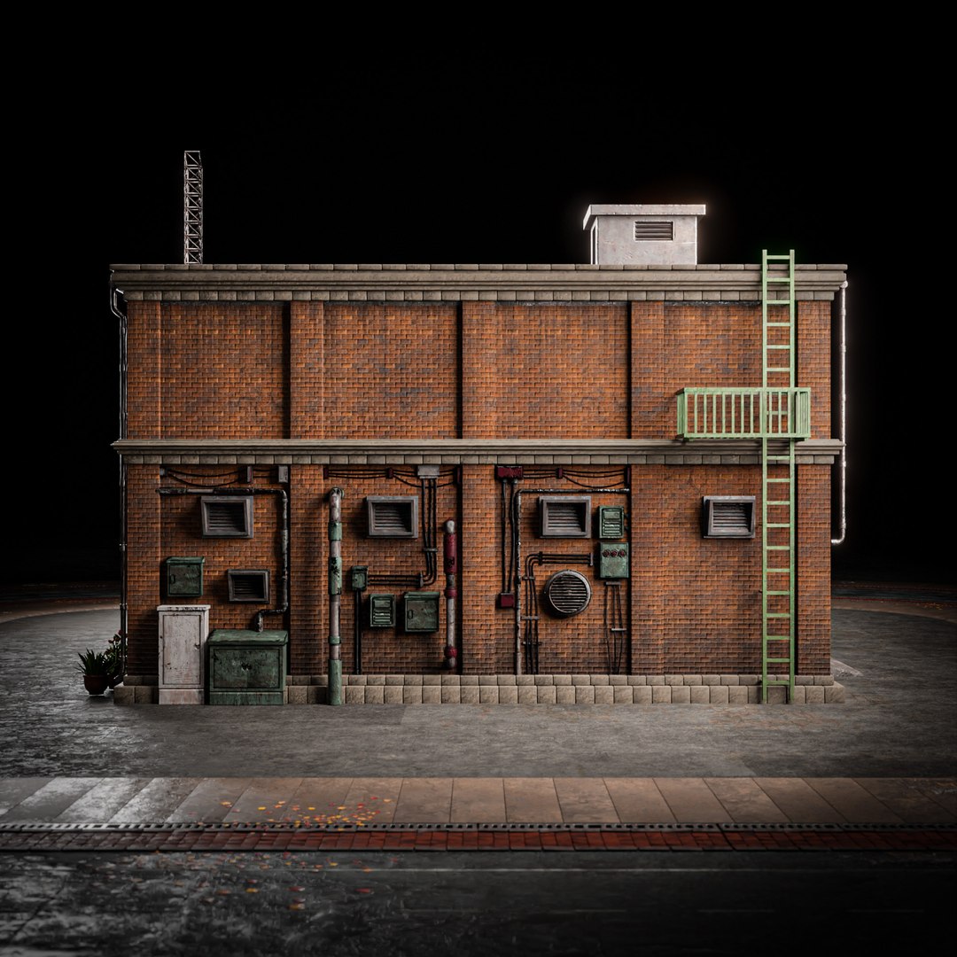 3D Model URBAN OLD BUILDING HORROR 1 - TurboSquid 2220562