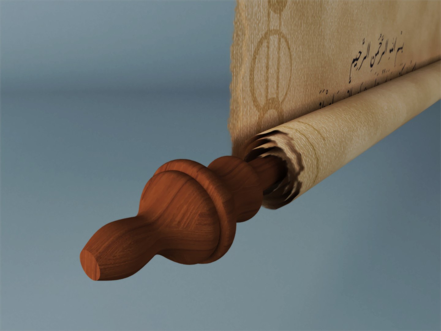 Rolling Rigged Parchment Animation 3d Max
