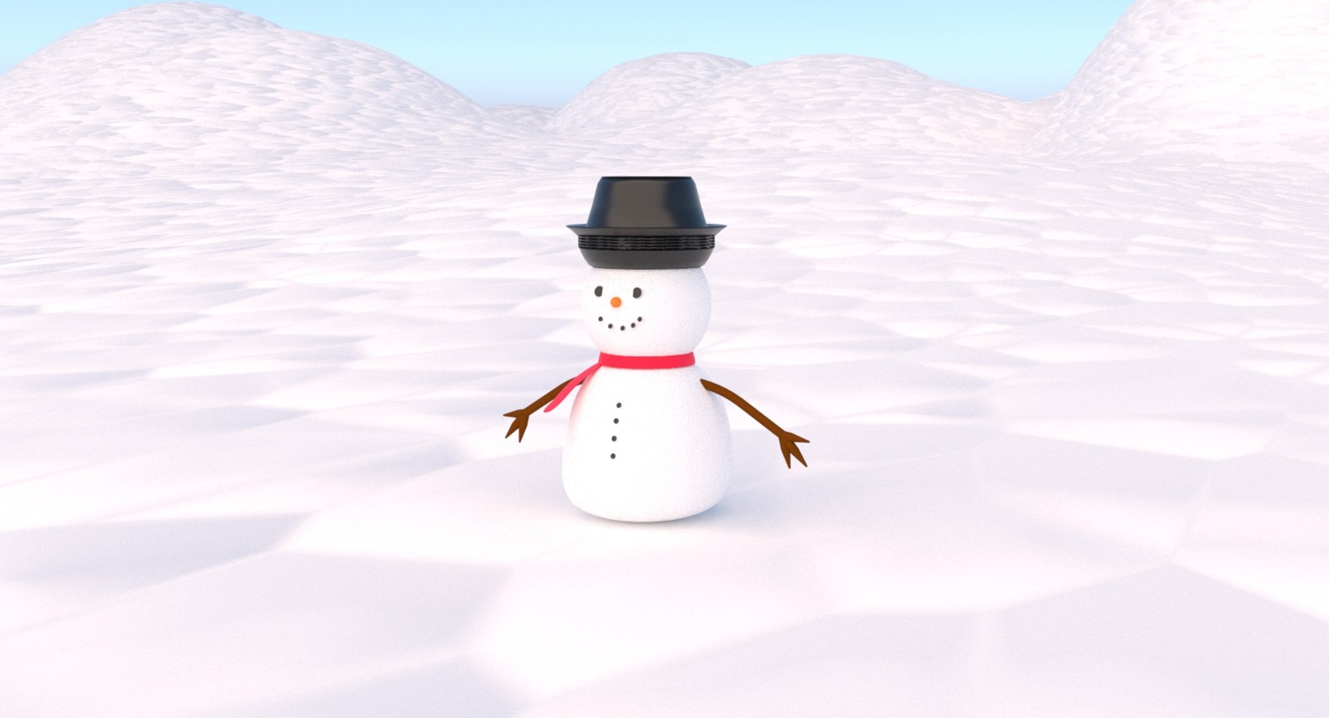 3D Snowman Snow - TurboSquid 1619523