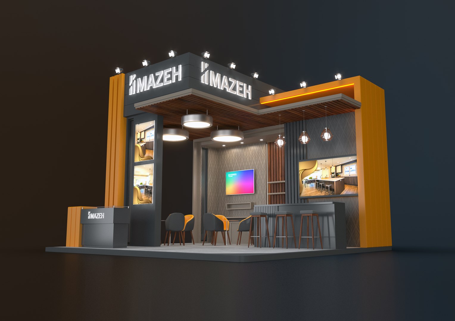 EXHIBITION STAND C2 36 Sqm 3D - TurboSquid 1874641