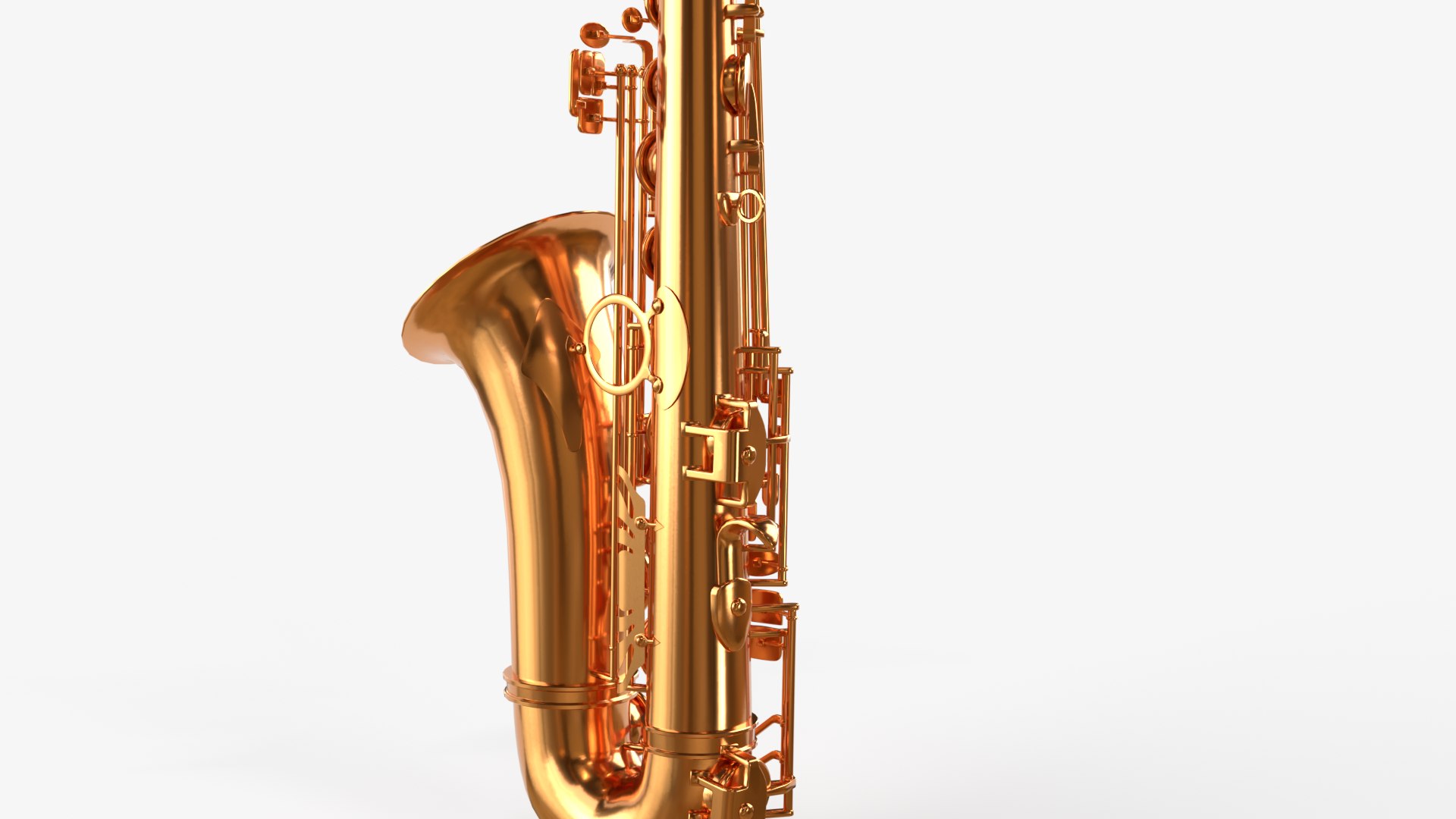 3D Saxophone Four Types Of Materials Brass Copper Black And Silver ...