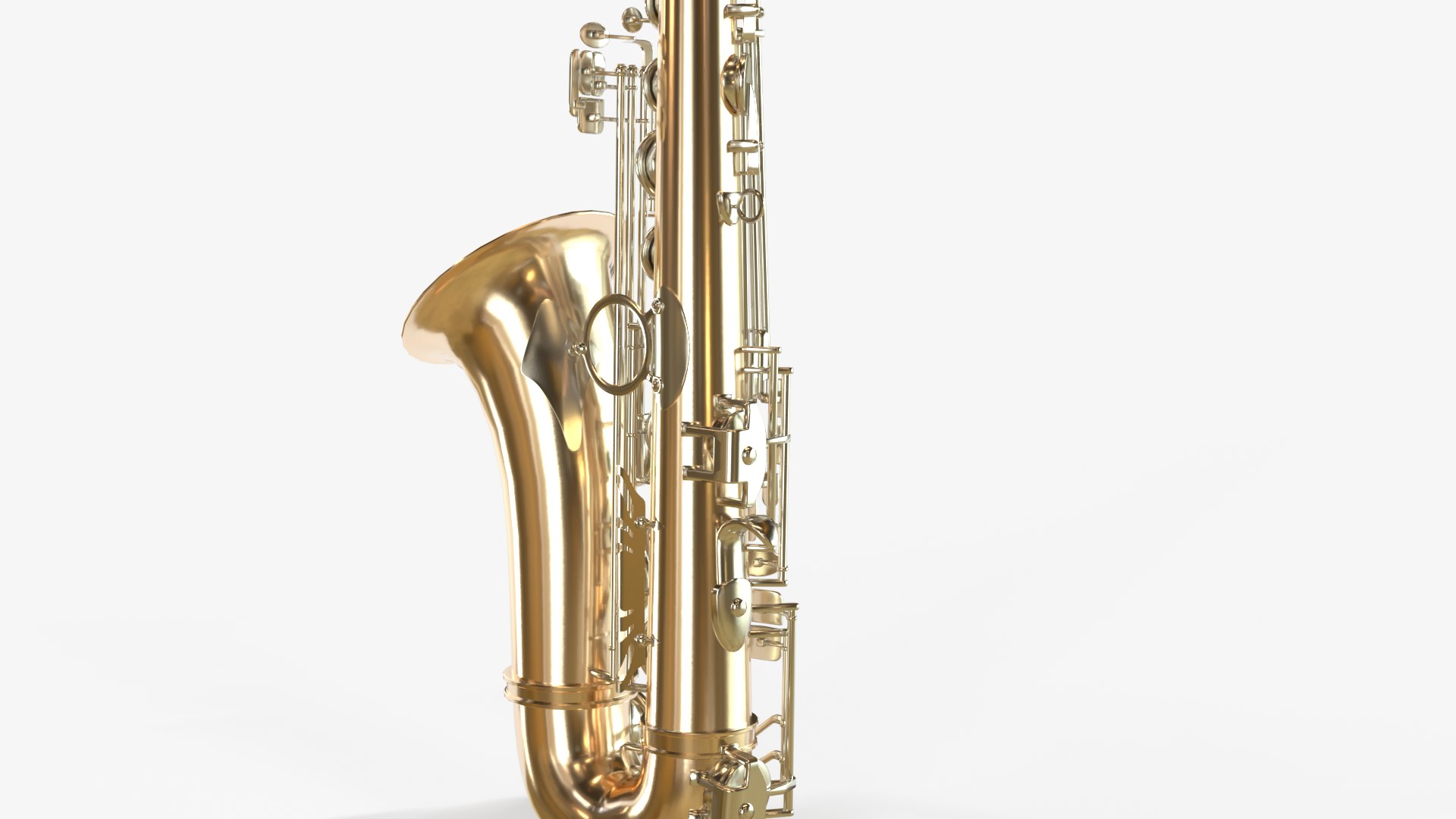 3D Saxophone Four Types Of Materials Brass Copper Black And Silver ...